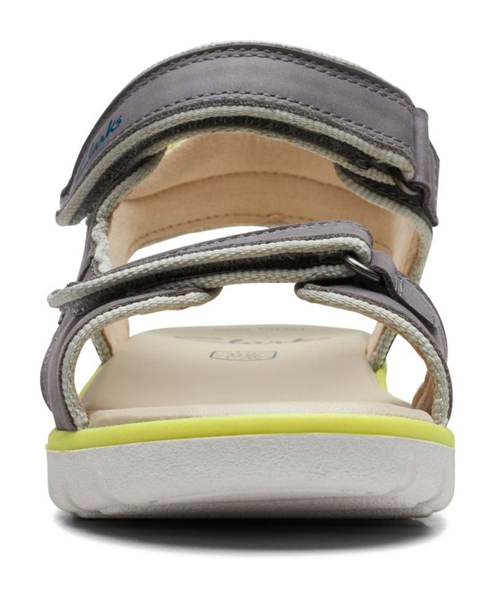 Clarks Roam Plane Older Grey Leather 26172293 - Boys Sandals ...