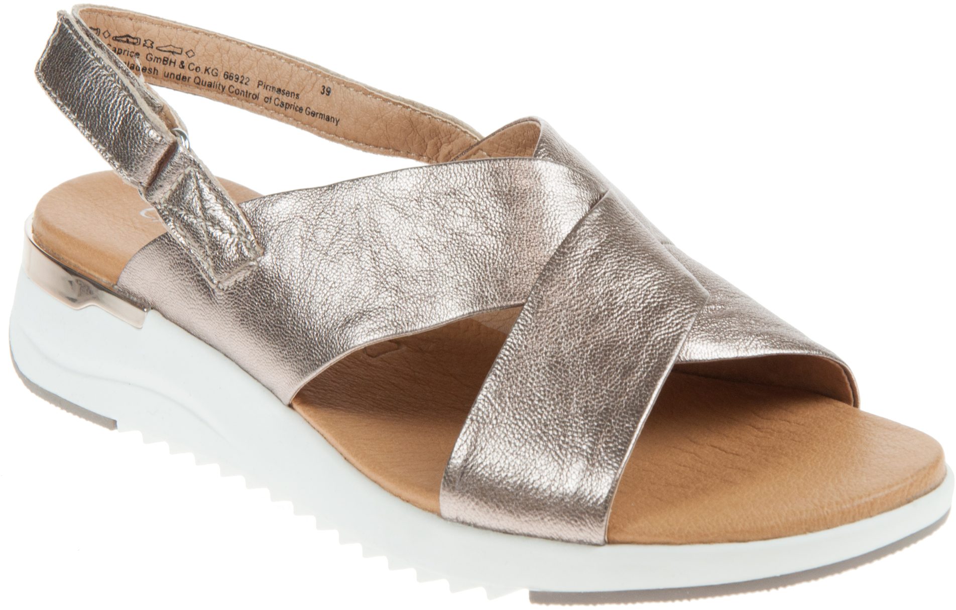 Caprice Kandy Taupe Metallic 28702-20 341 - Full Sandals - Humphries Shoes