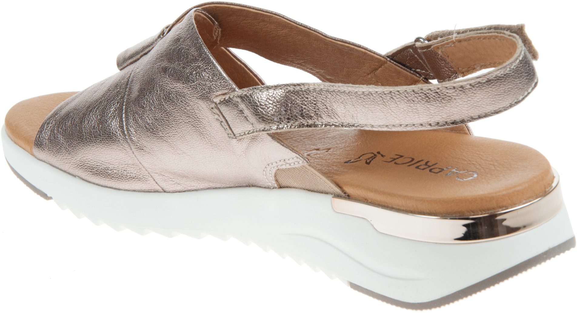 Caprice Kandy Taupe Metallic 28702-20 341 - Full Sandals - Humphries Shoes
