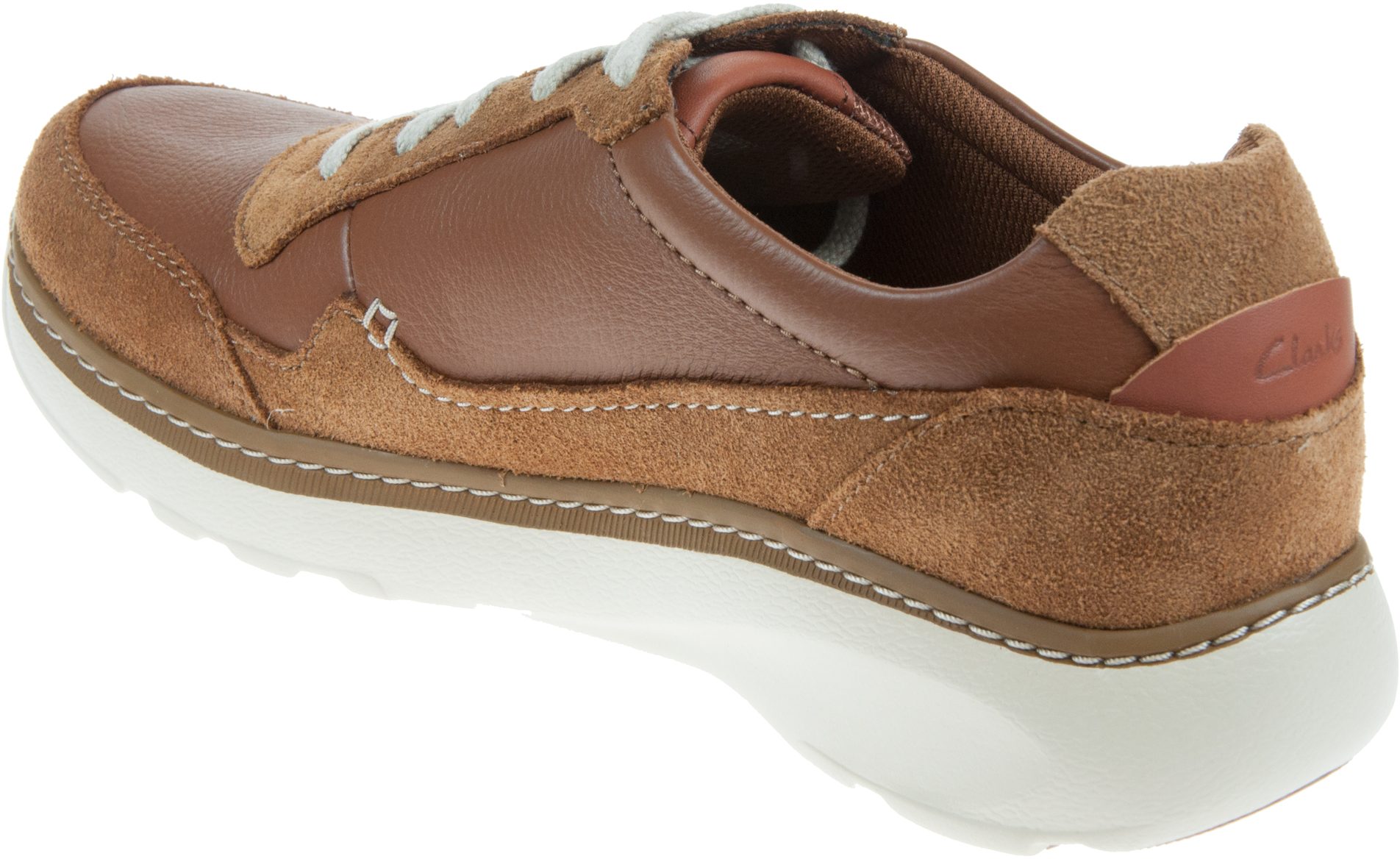 Clarks Chart Lite Move Dark Tan Leather 26171634 - Casual Shoes ...