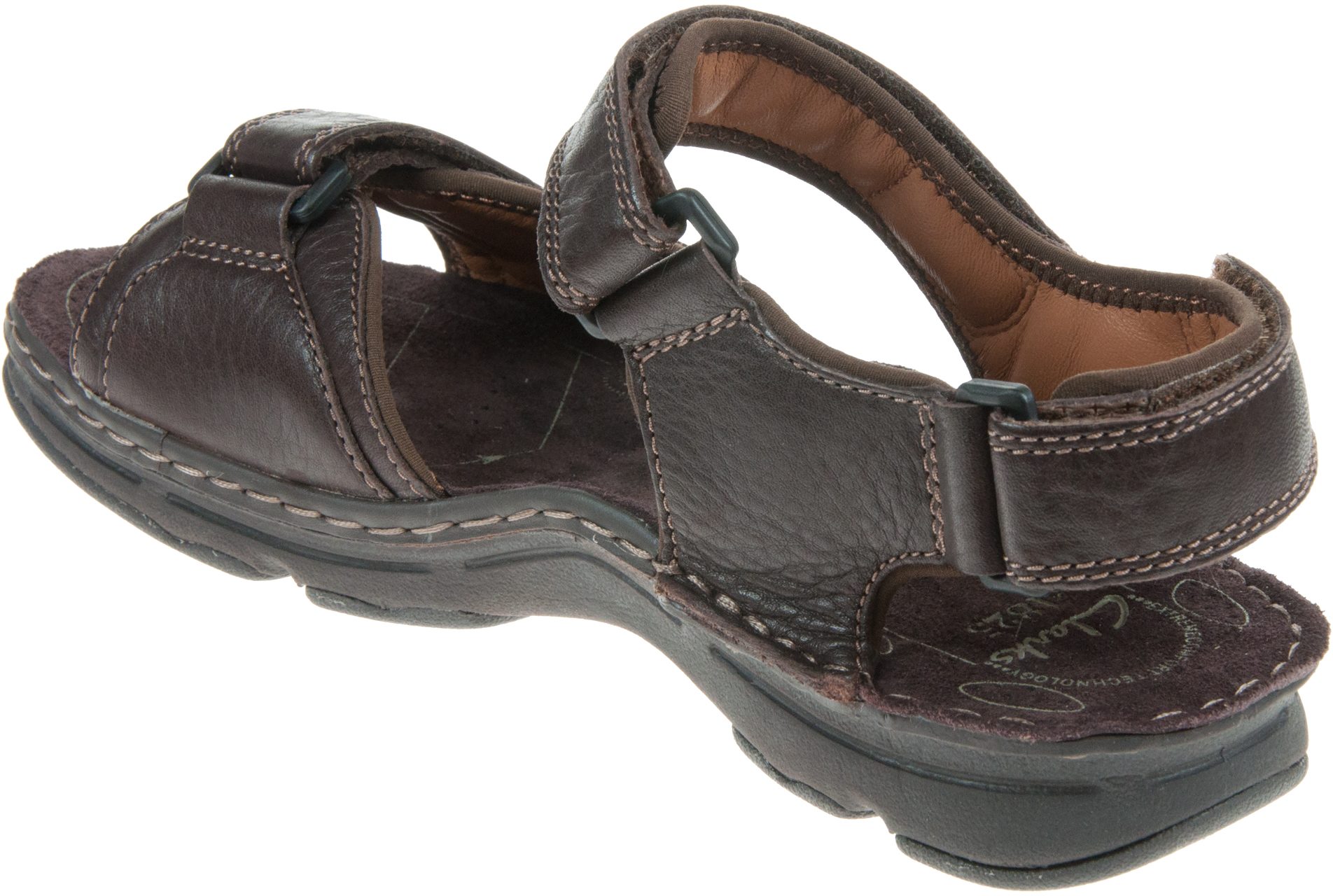 Clarks ATL Part Dark Brown Leather 20353196 - Full Sandals - Humphries ...