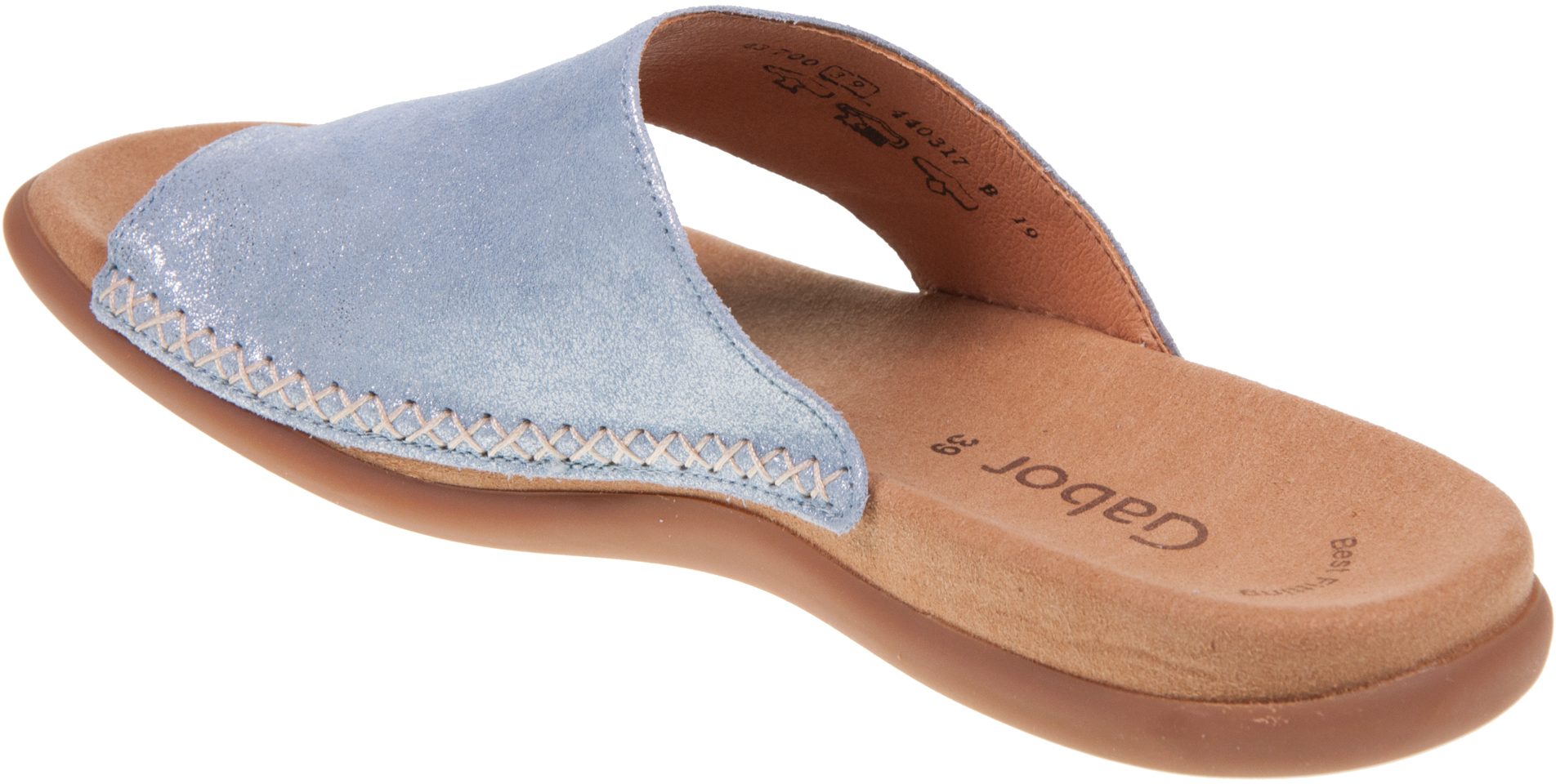 Gabor Lanzarote Metallic Aqua Marine 23.700.66 - Mule Sandals ...