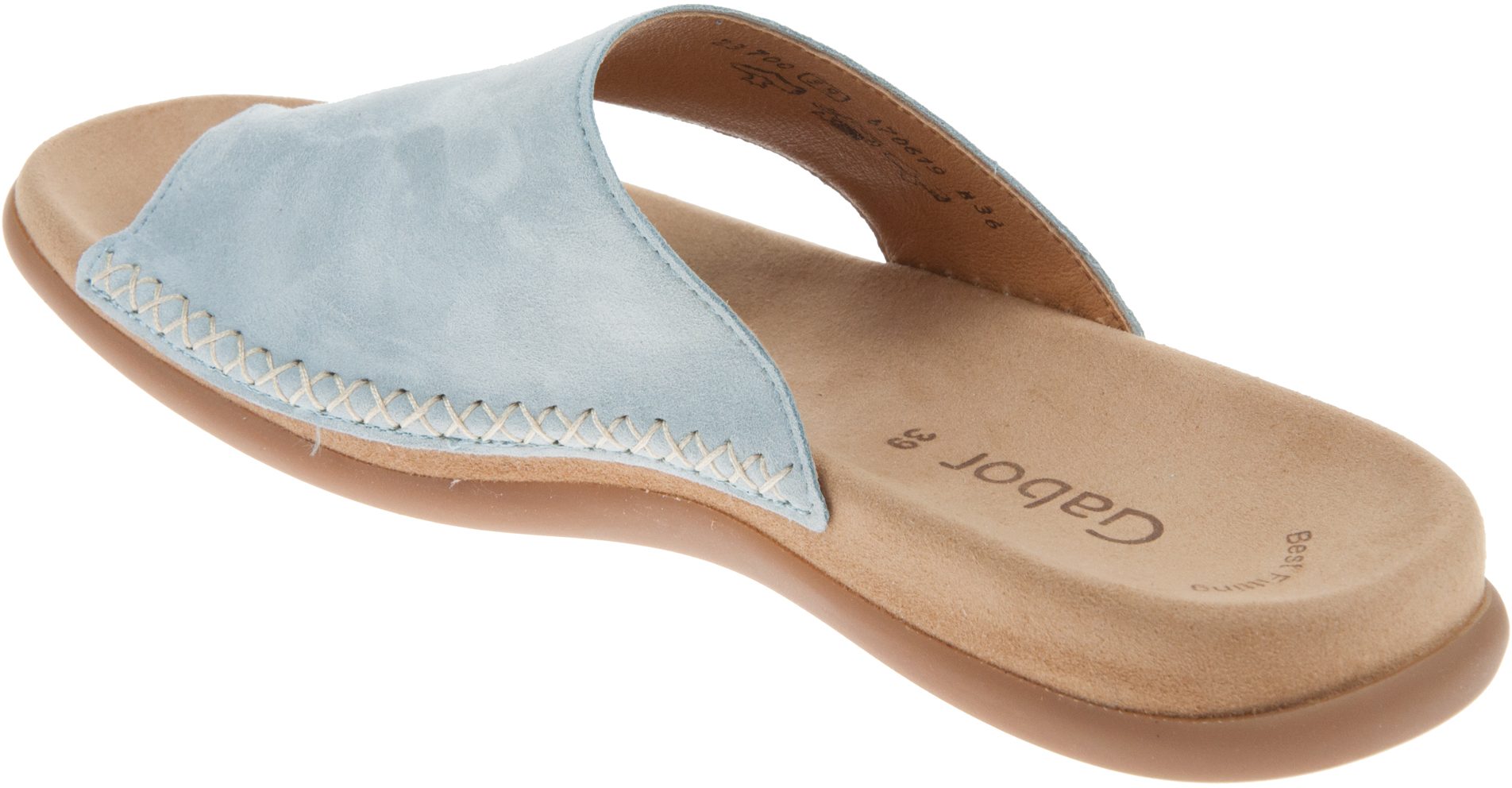 Gabor Lanzarote Aquamarine Grey 23.700.10 - Mule Sandals - Humphries Shoes