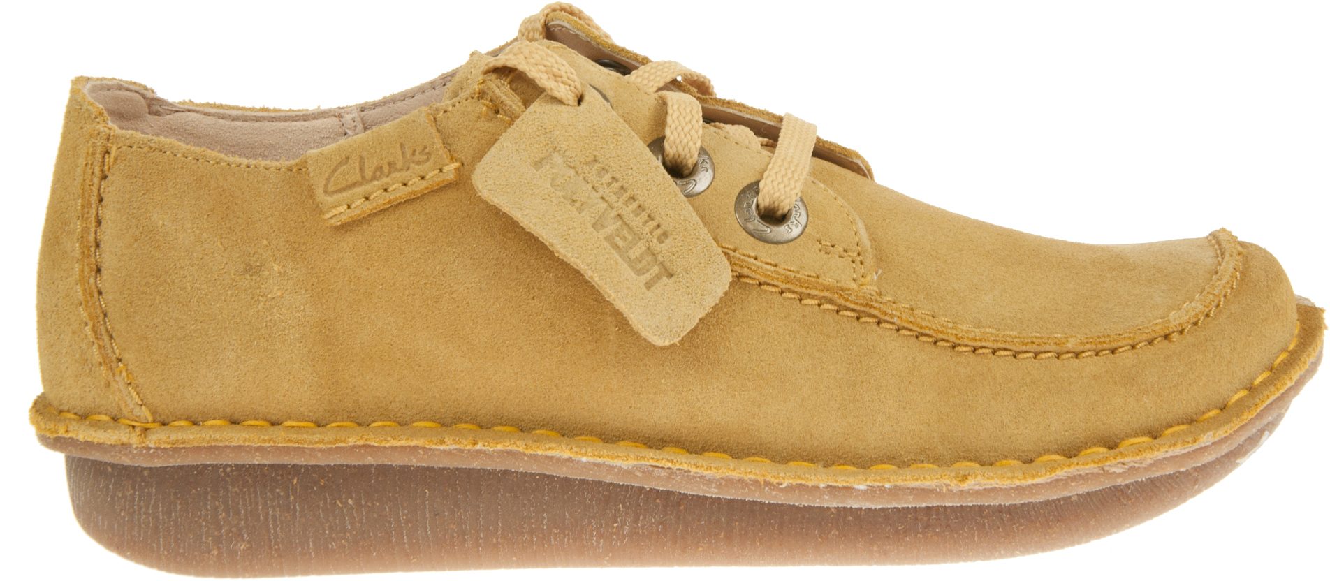 Clarks Funny Dream Yellow Suede 26170407 - Everyday Shoes - Humphries Shoes