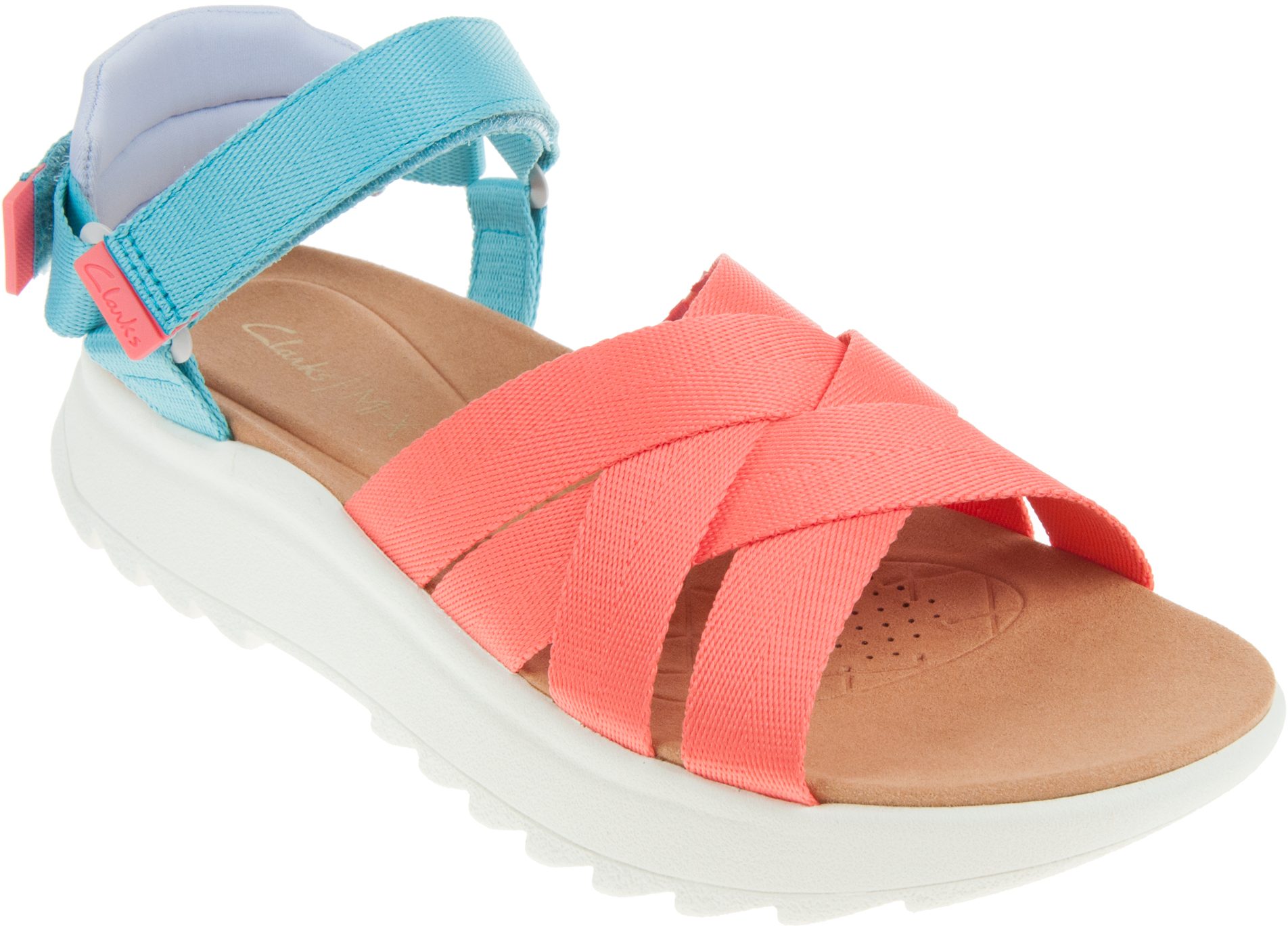 Clarks Dash Lite Cross Peach Combi 26170426 - Full Sandals - Humphries ...