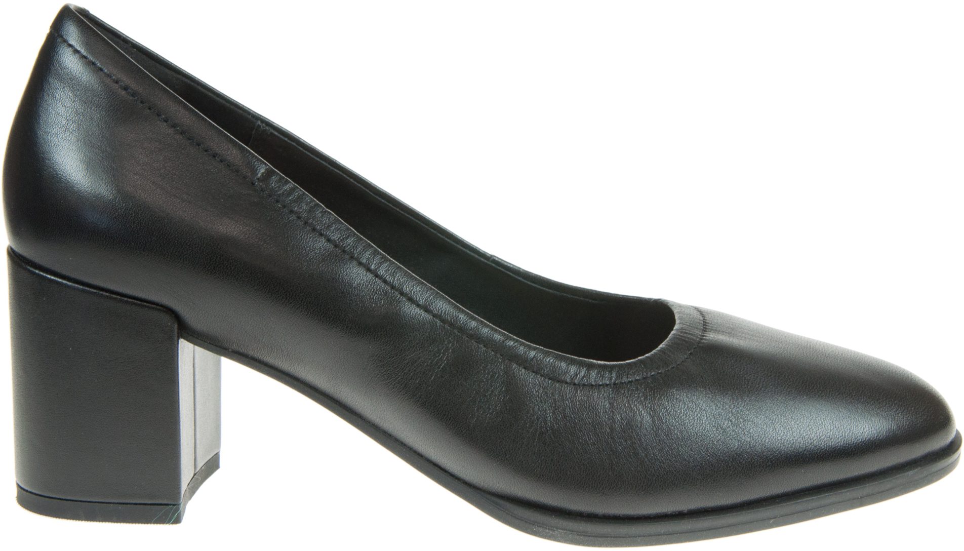 Clarks Freva55 Court Black Leather 26170964 - Court Shoes - Humphries Shoes