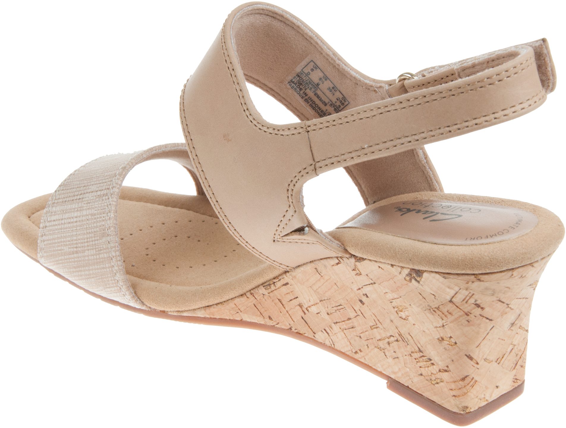 Clarks Kyarra Faye Warm Beige Leather 26171239 - Full Sandals ...