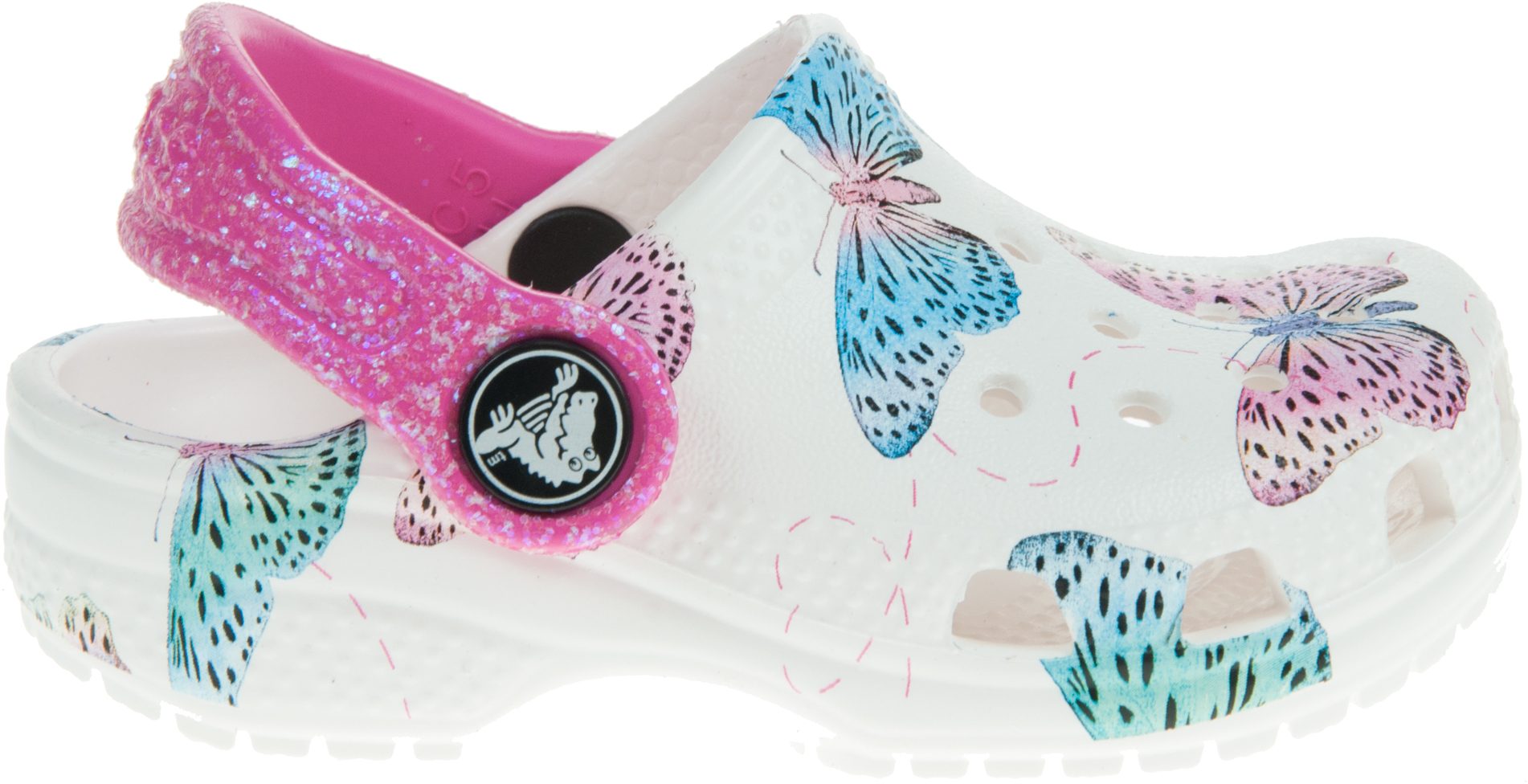 Crocs Butterfly Clog T White / Multi 208300-94S - Girls Sandals ...