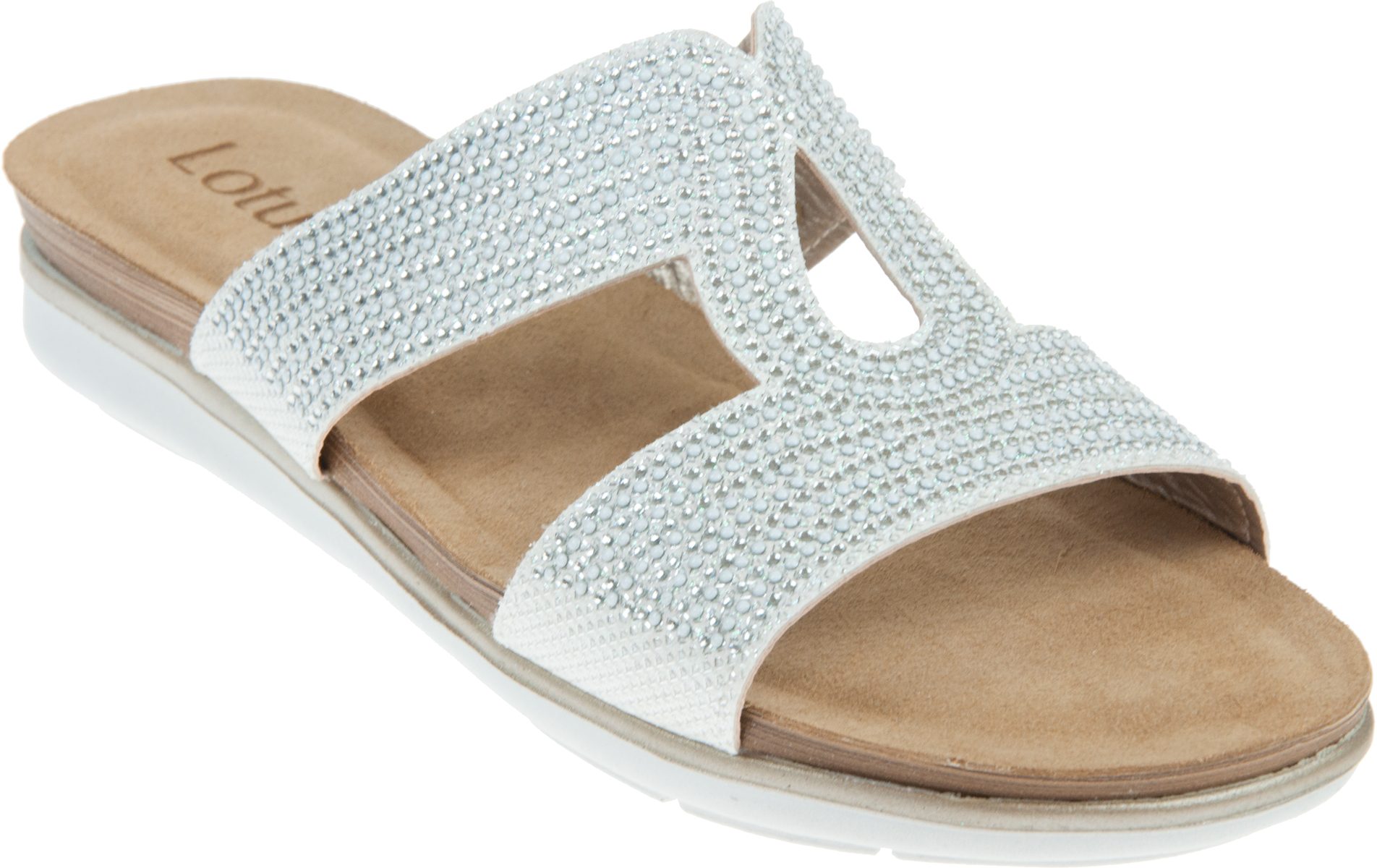Lotus Nadya Silver ULP250 JJ - Mule Sandals - Humphries Shoes