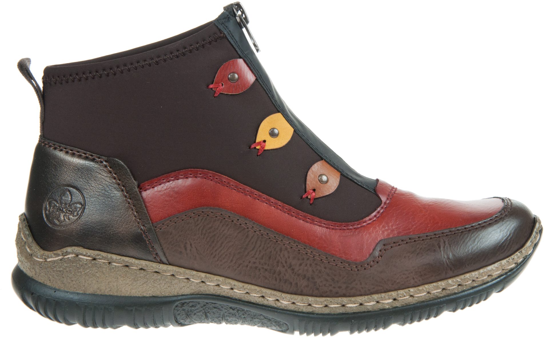 Rieker Nikita Mocha Multi N3277-25 - Ankle Boots - Humphries Shoes