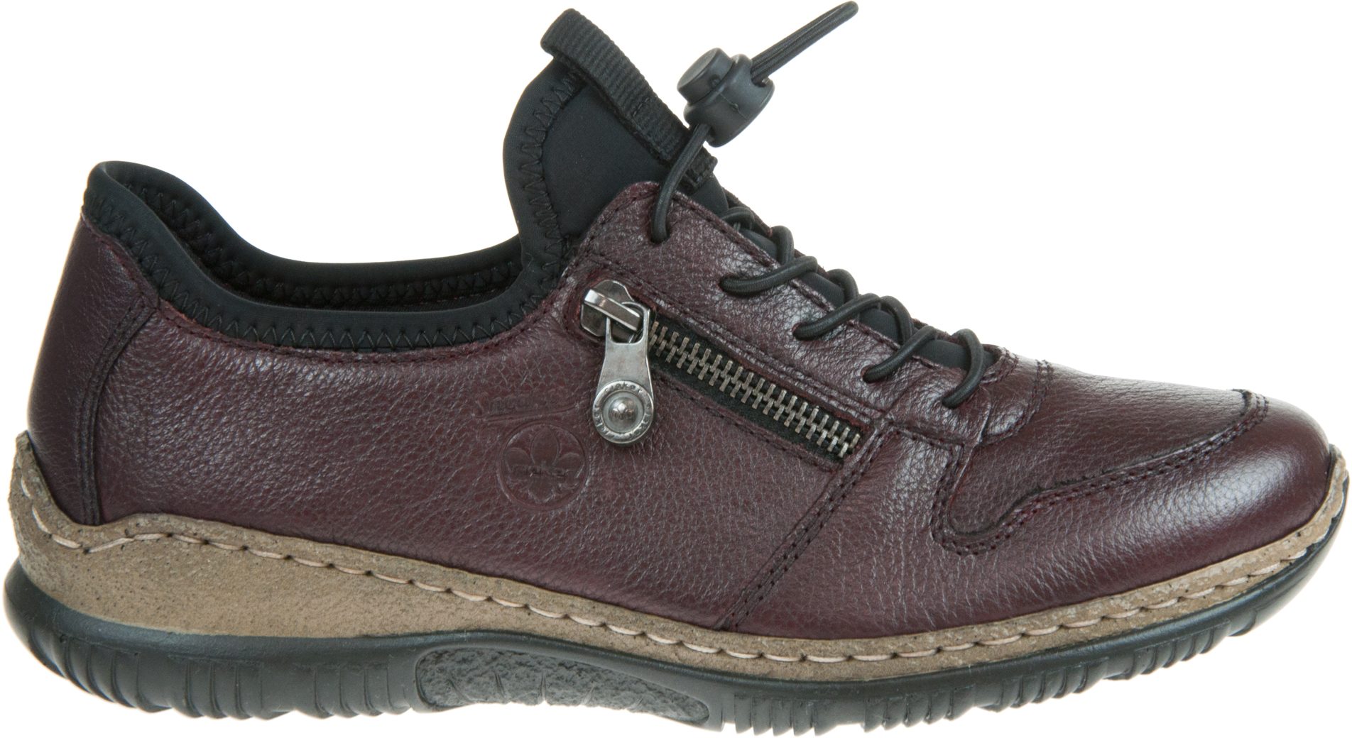 Rieker Nikita Cerise & Black N32G0-35 - Everyday Shoes - Humphries Shoes