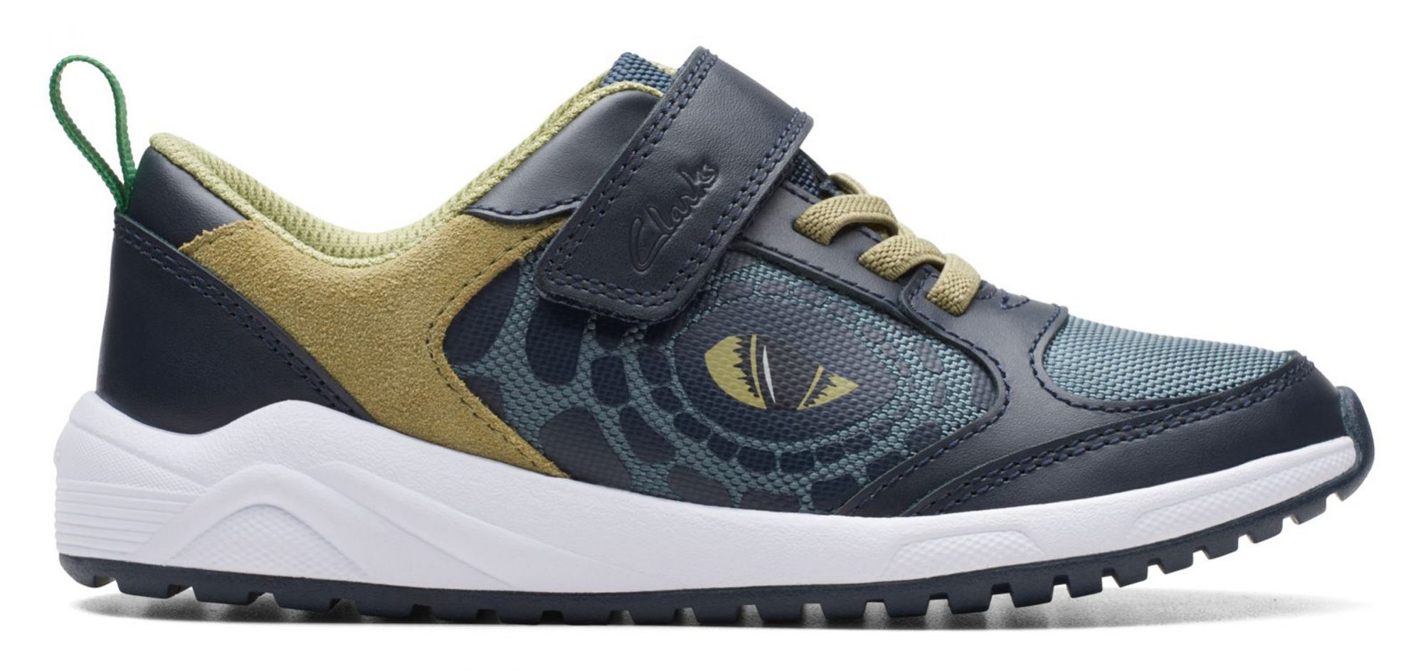 Clarks Aeon Search Kids Navy/Green 26175235 - Boys Shoes - Humphries Shoes