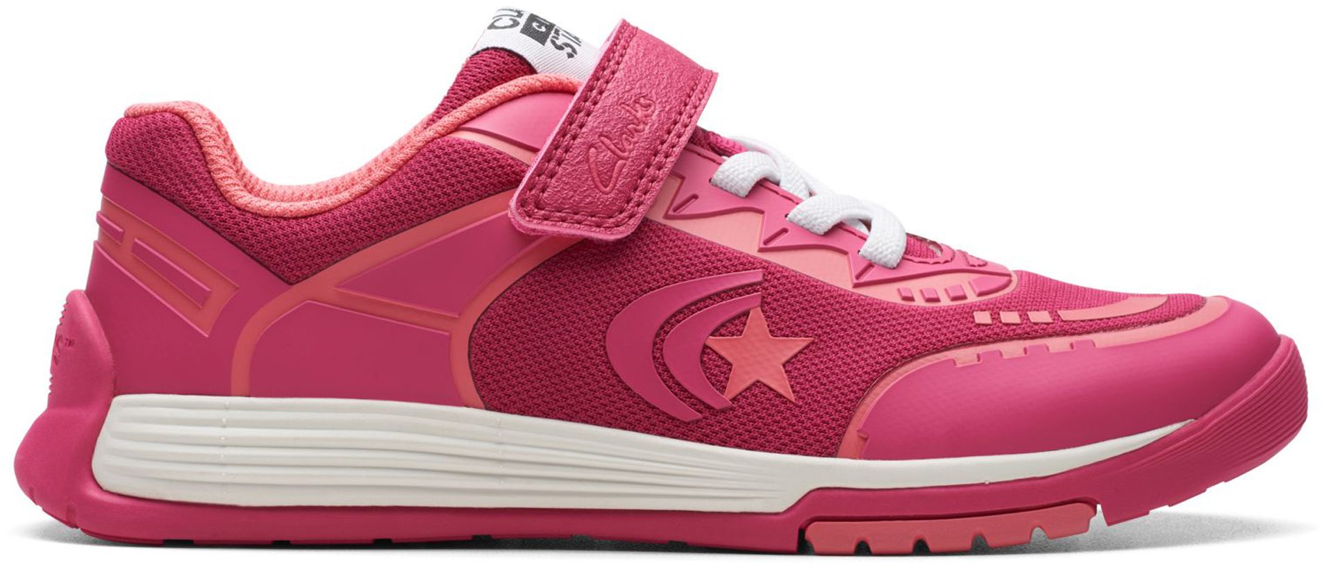 Clarks Cica Star Flex Kids Pink Combi 26175368 - Girls Trainers ...
