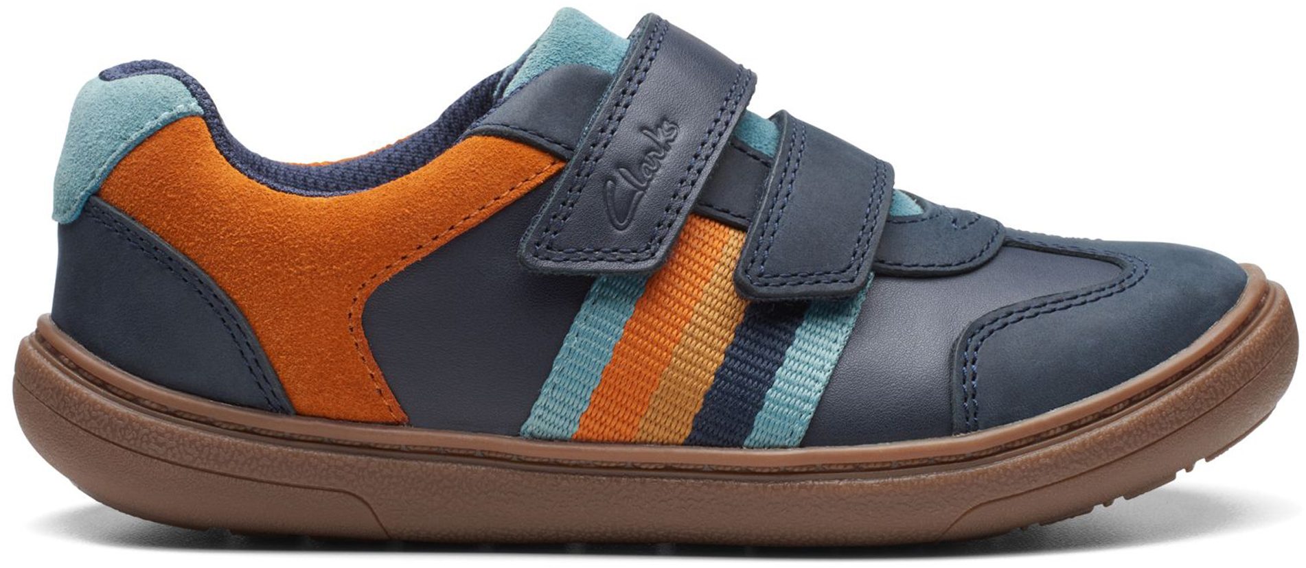Clarks Flash Den Kids Navy Combi 26175283 - Boys Shoes - Humphries Shoes