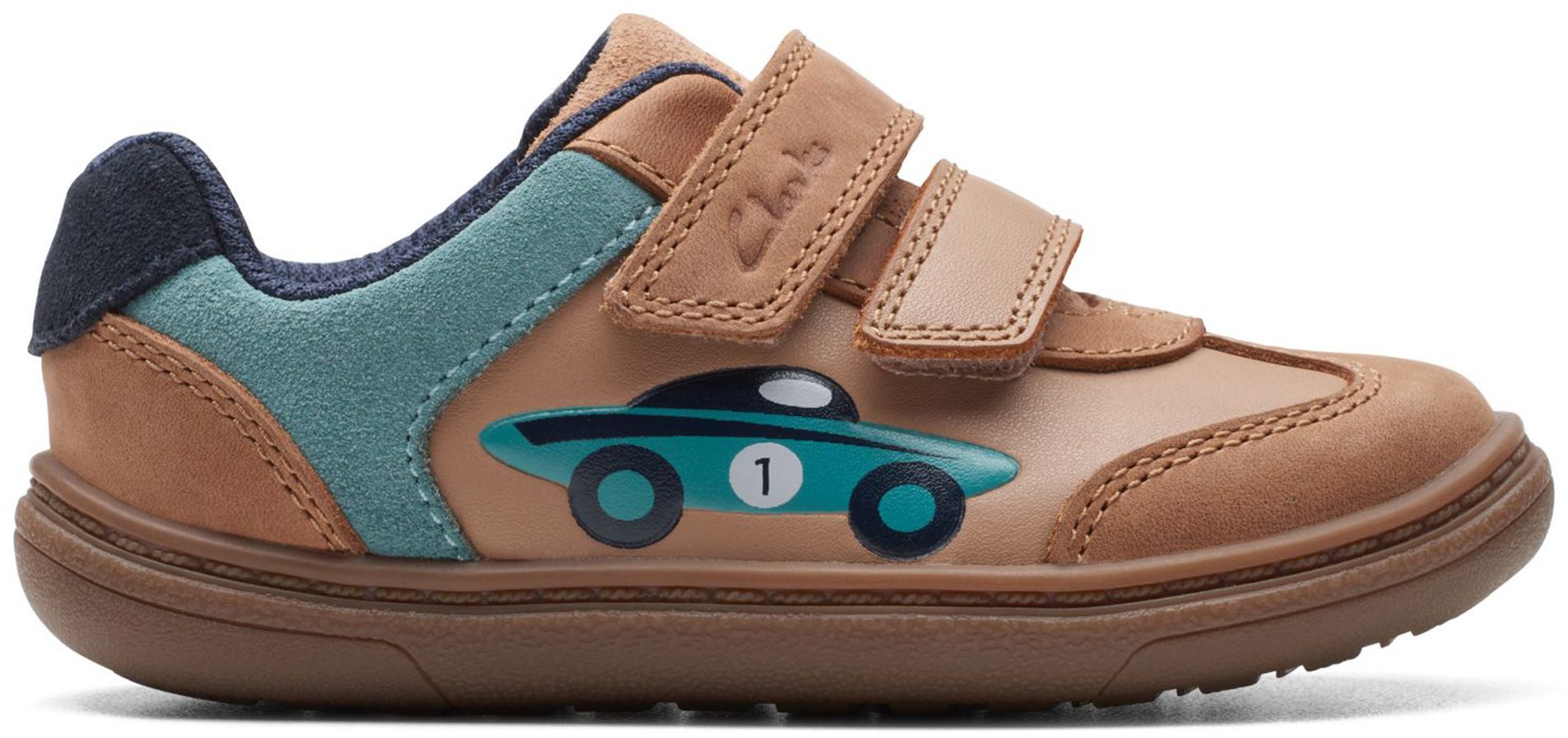 Clarks Flash Racer Toddler Tan Leather 26175000 - Boys Shoes ...
