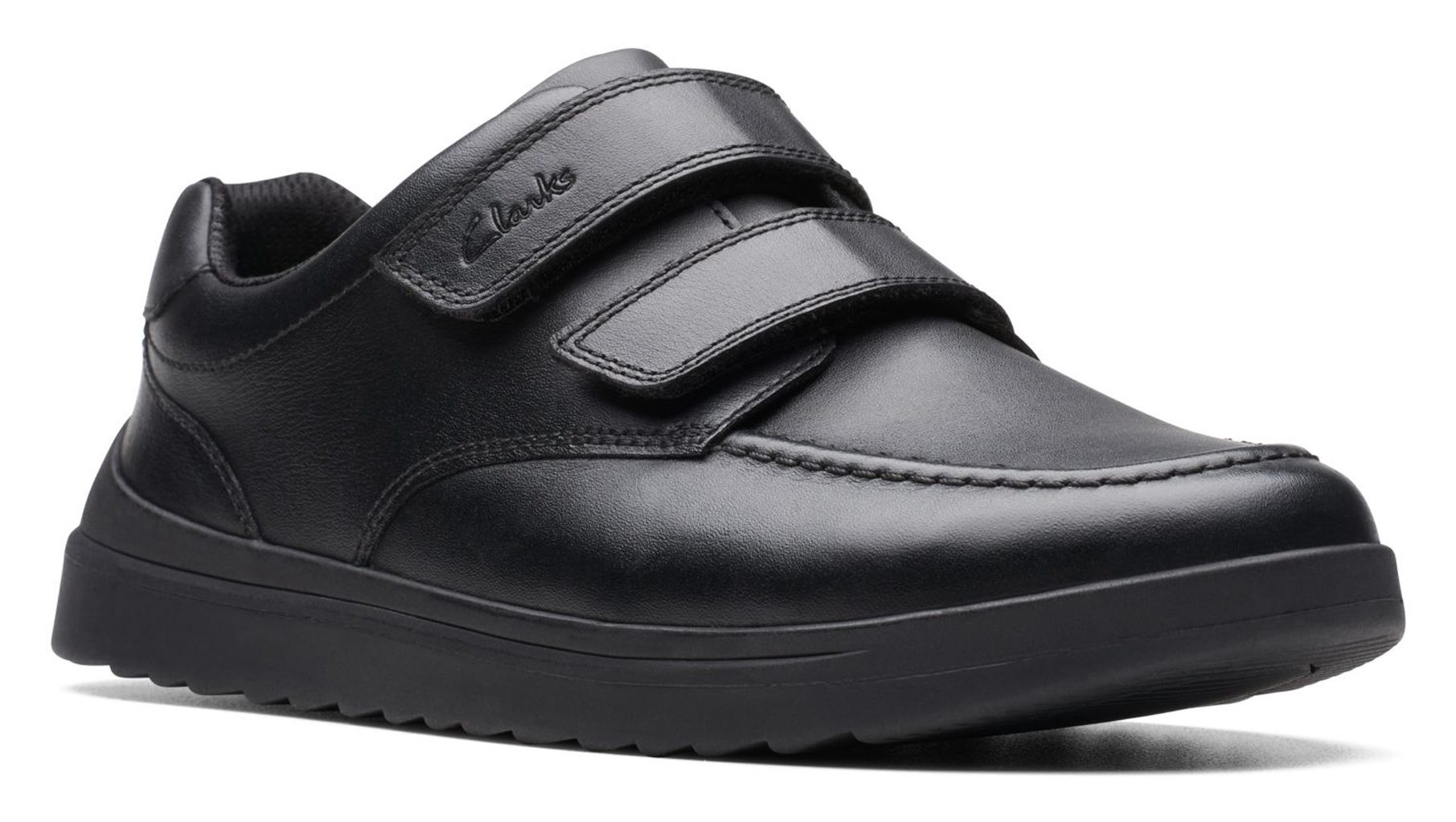 Clarks Goal Style Youth Black Leather 26175355 - Boys School Shoes ...