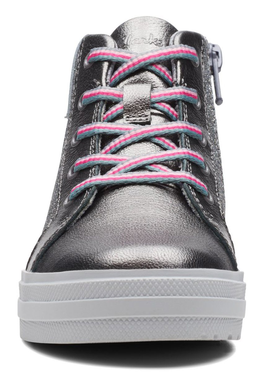 Clarks Nova Light Kids Gun Metal Leather 26175301 - Girls Boots ...