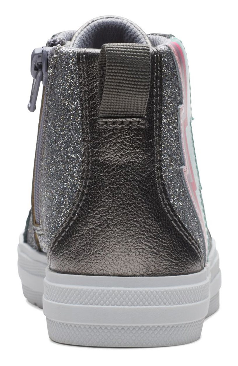 Clarks Nova Light Kids Gun Metal Leather 26175301 - Girls Boots ...