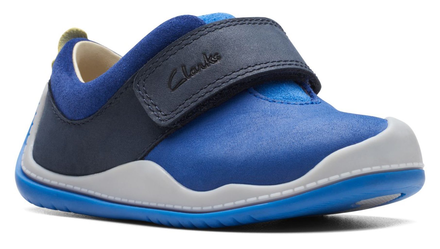 Clarks Roller Fun Toddler Blue Combi Leather 26175310 - Boys Shoes ...