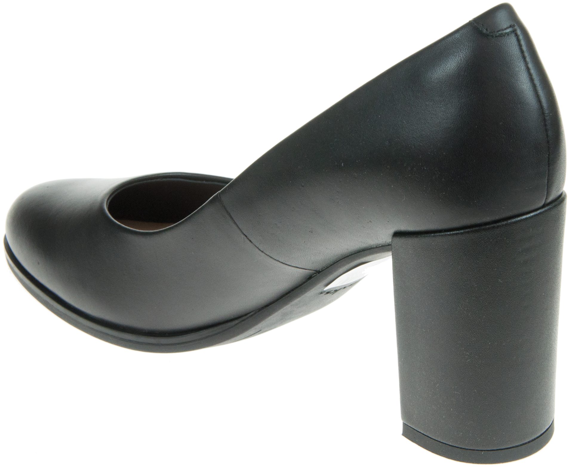 Clarks Freva85 Court Black Leather 26170968 - Court Shoes - Humphries Shoes