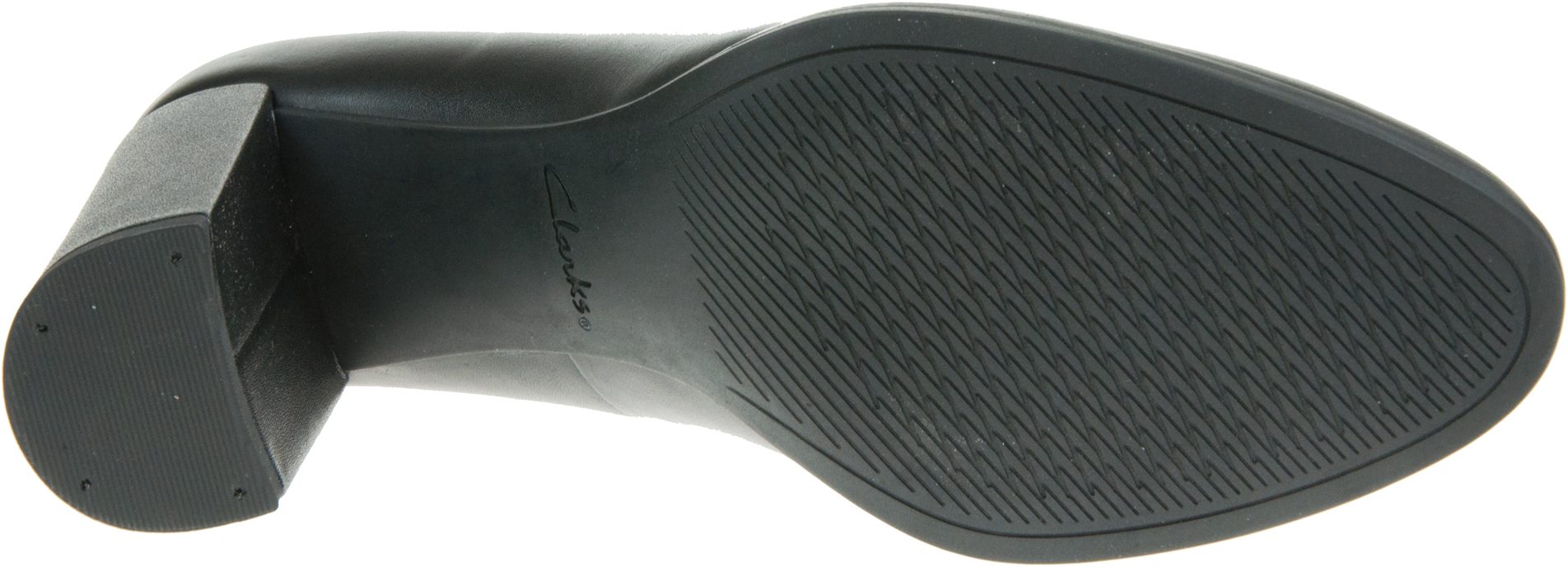 Clarks Freva85 Court Black Leather 26170968 - Court Shoes - Humphries Shoes