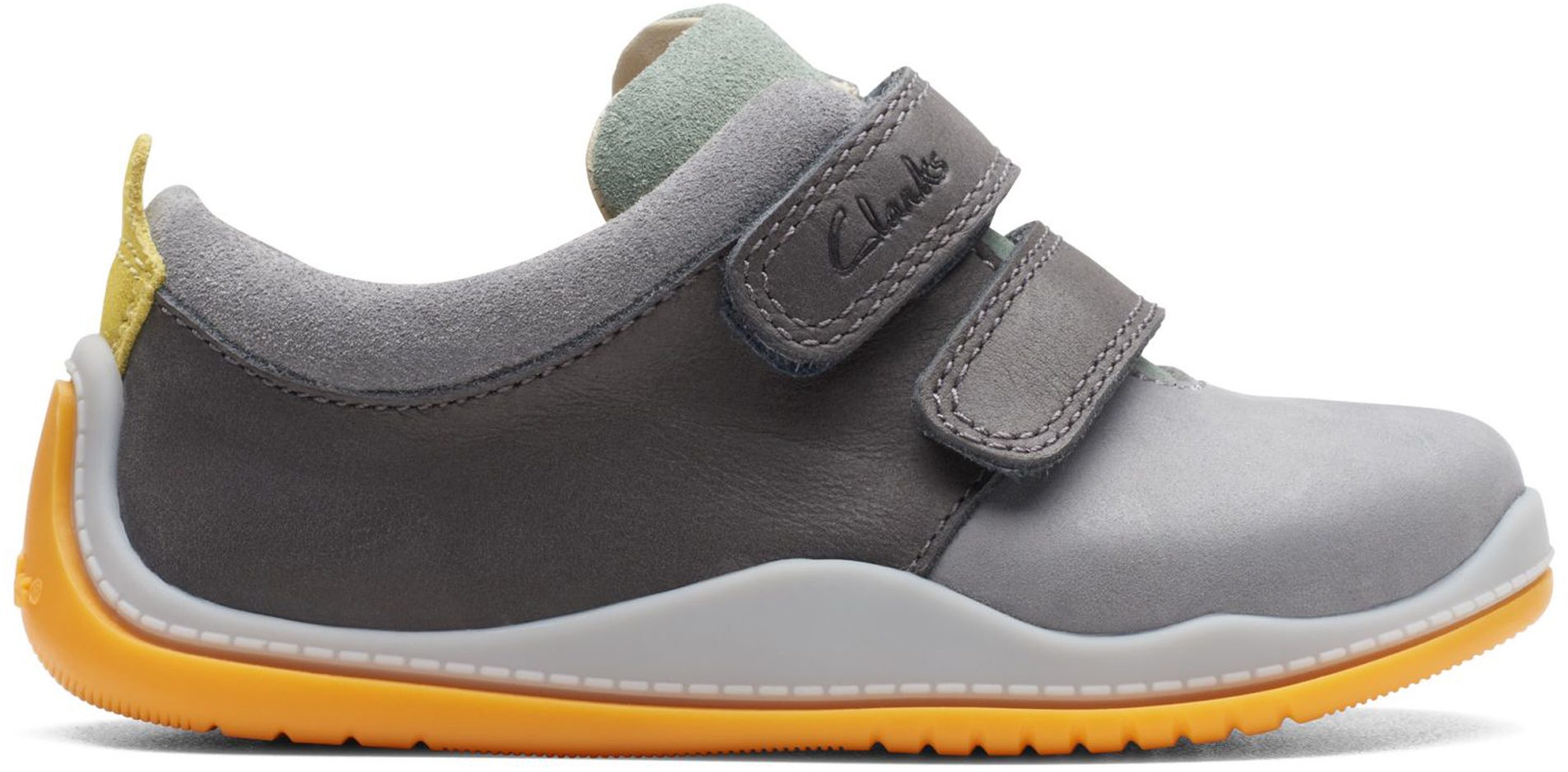 Clarks Noodle Fun Toddler Grey/Green Comb 26175315 - Boys Shoes ...