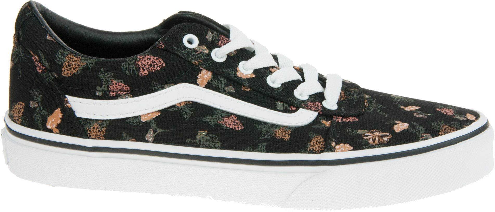 Vans Kids Ward Floral Black/White VN0A3TFWBA21 - Girls Shoes ...