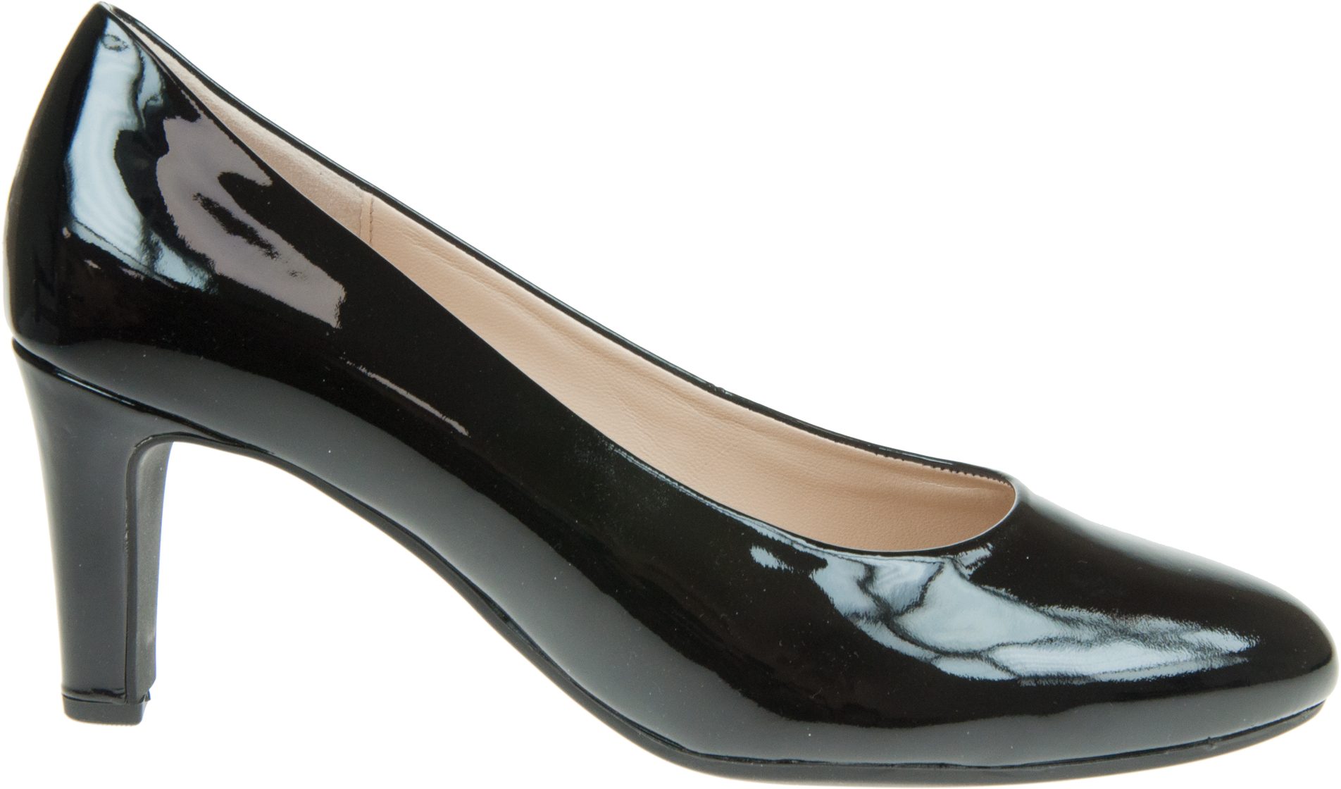 Gabor Edina Black Patent 91.410.97 - Court Shoes - Humphries Shoes