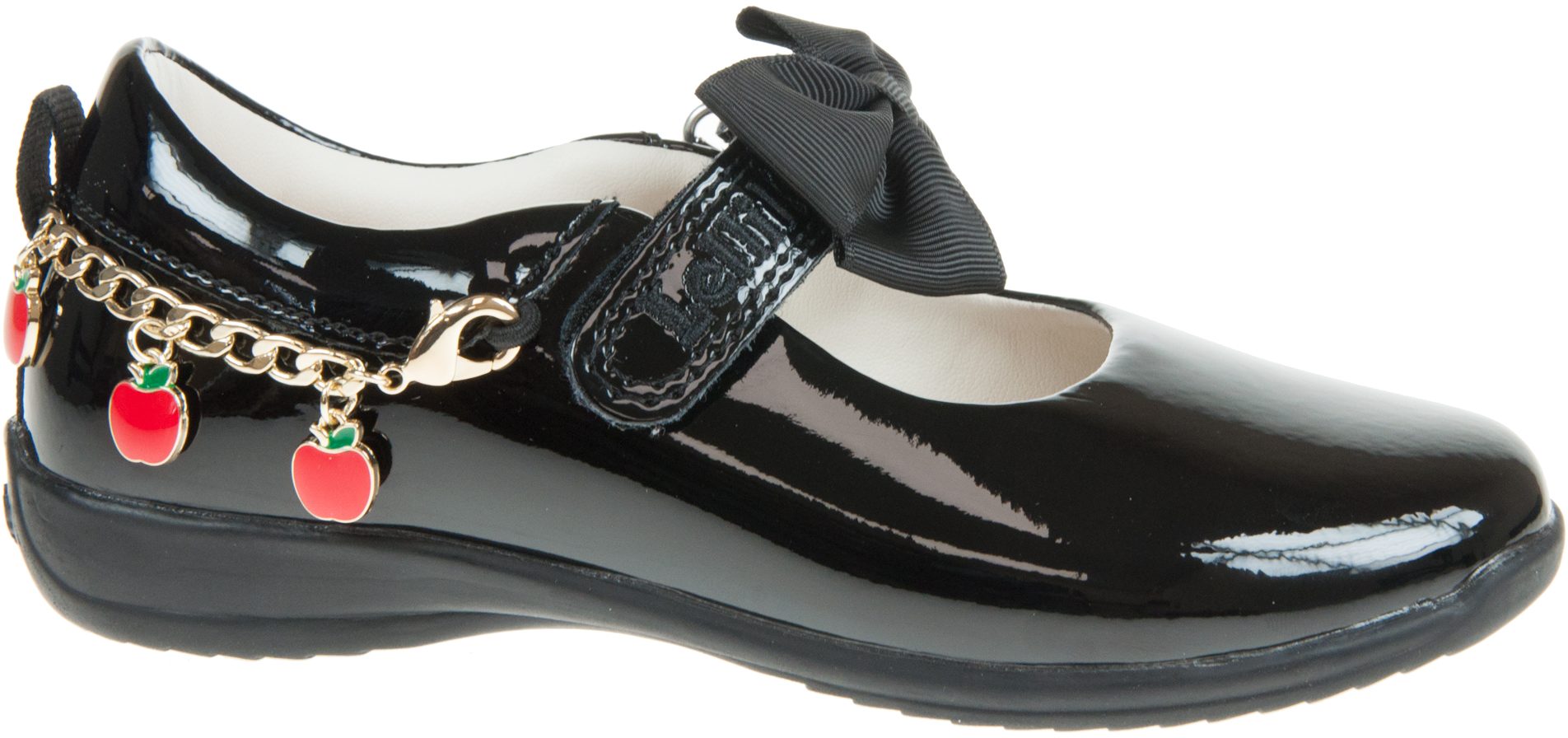 Lelli Kelly Apple Bracelet Shoe Black Patent LKSE8719 - Girls School ...