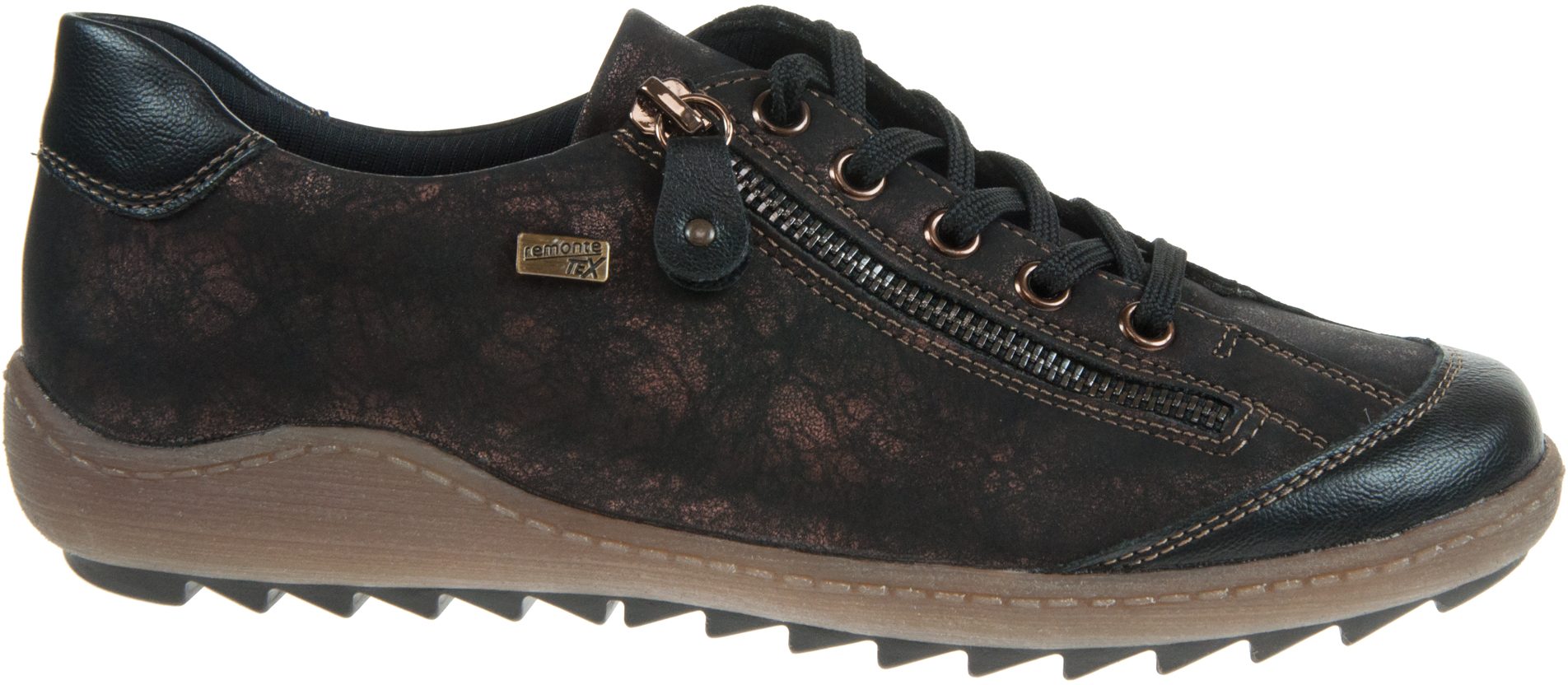 Remonte Liv Shoe Black / Bronze R1402-07 - Everyday Shoes - Humphries Shoes
