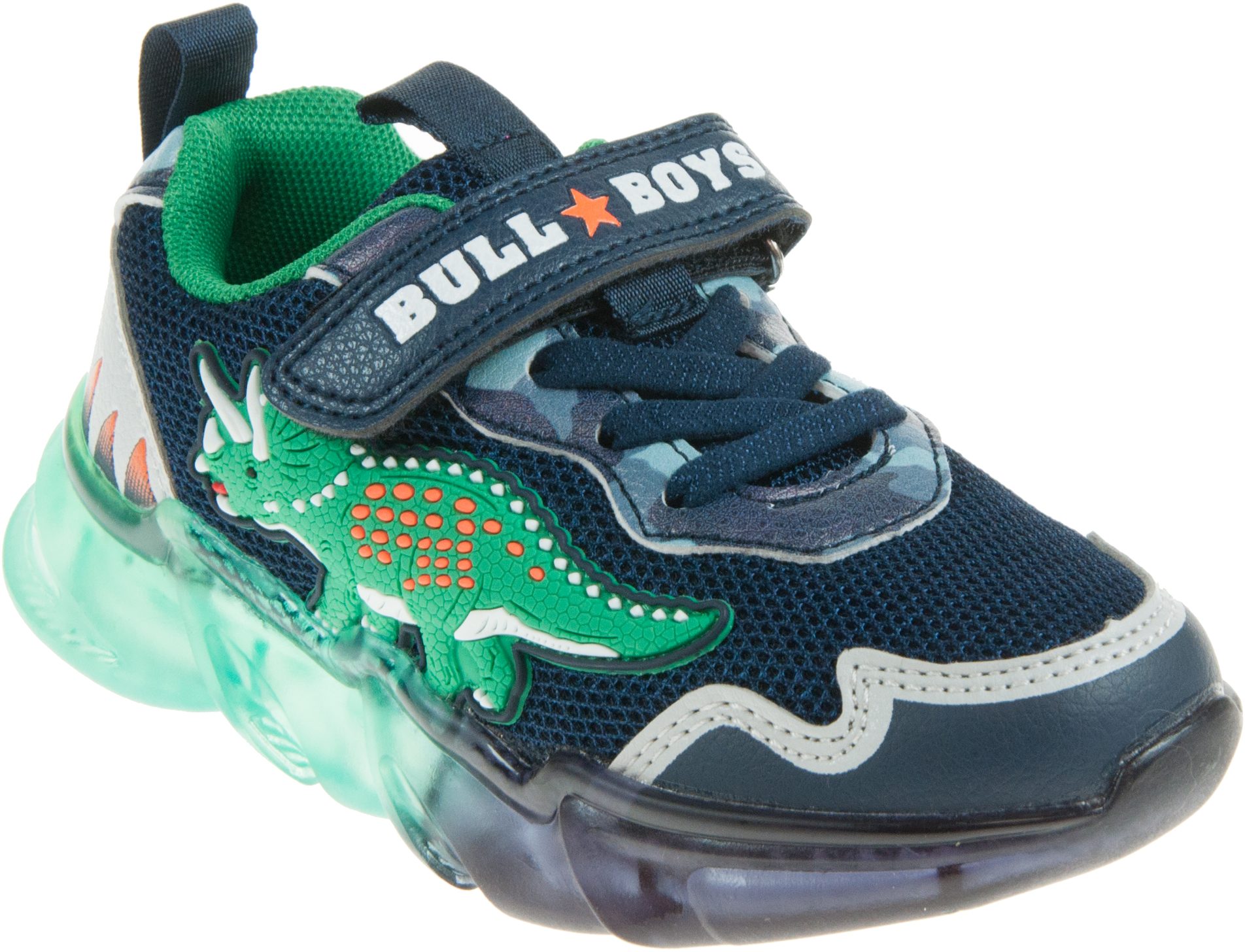 Bull Boys Triceratops Blue AL3397 - Boys Shoes - Humphries Shoes