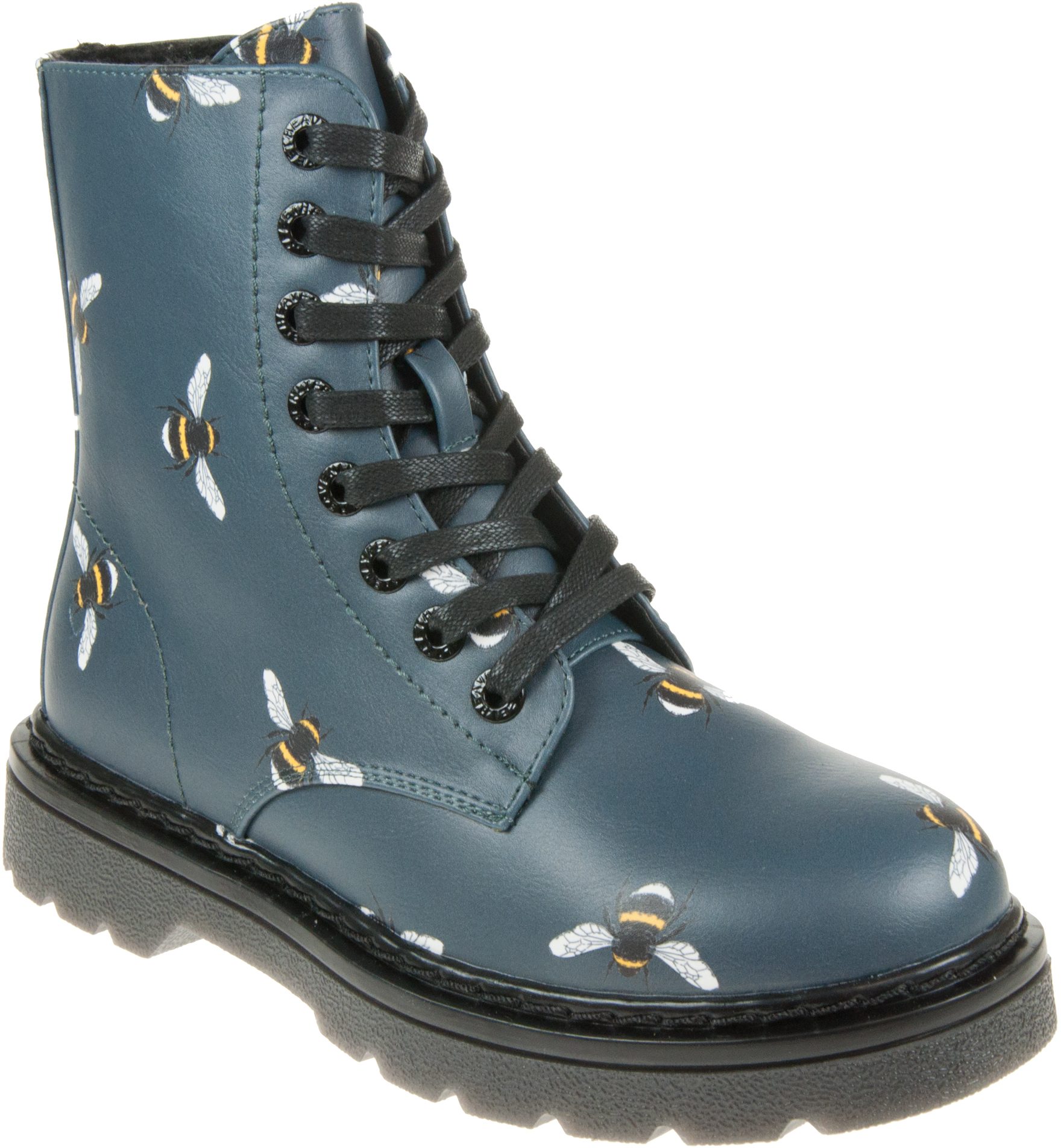 Heavenly Feet Justina2 Dark Ocean Bee Print - Ankle Boots - Humphries Shoes