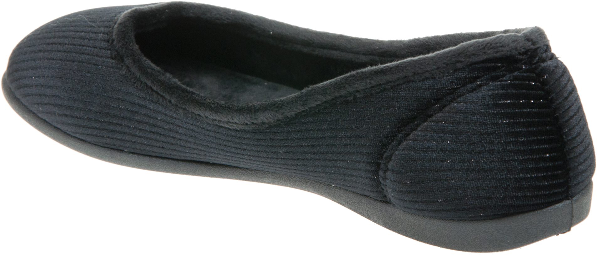 Padders Ballerina Black Sparkle Cord 4025/1097 - Ballerina Slippers ...