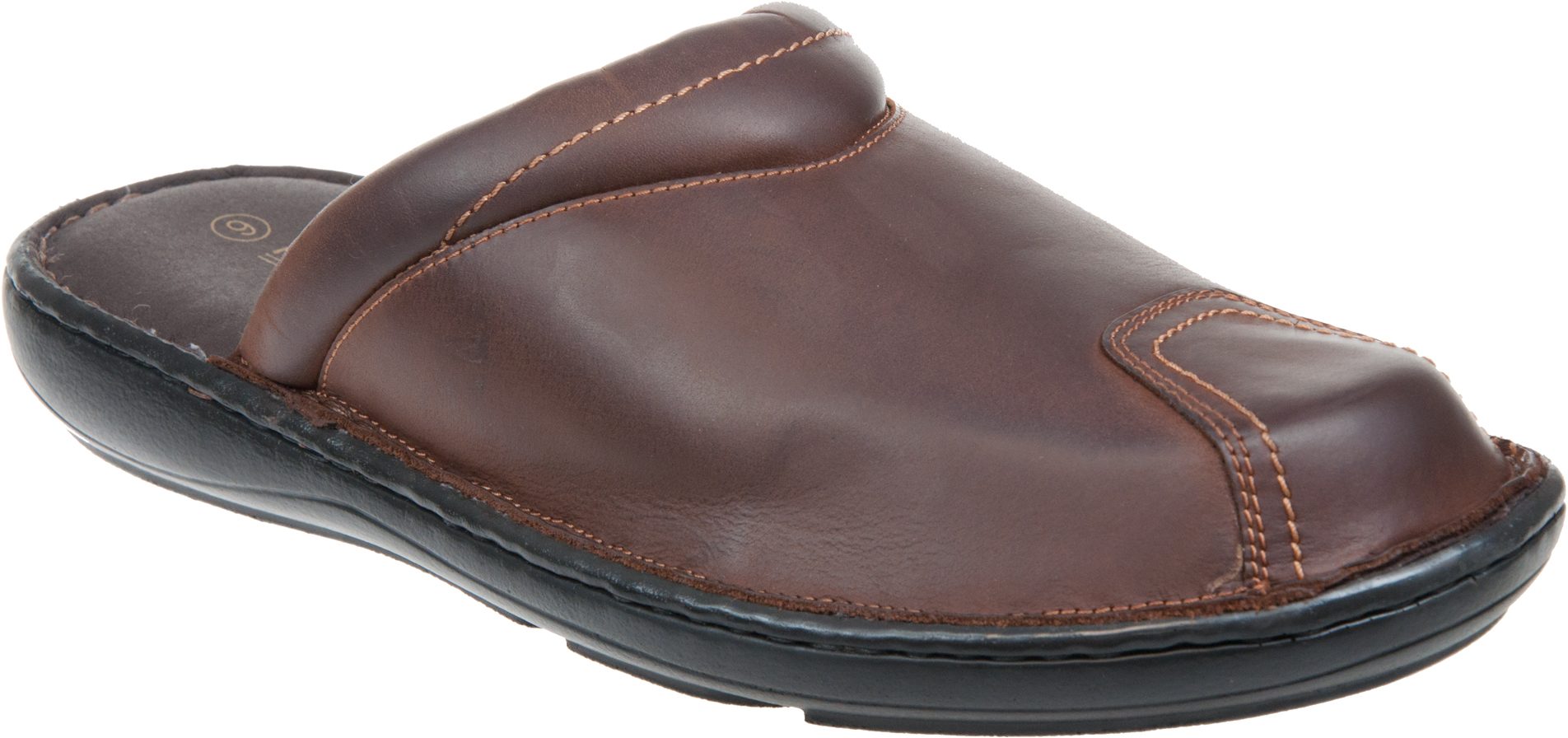 Roamers M024 Brown M024BY - Mule Slippers - Humphries Shoes