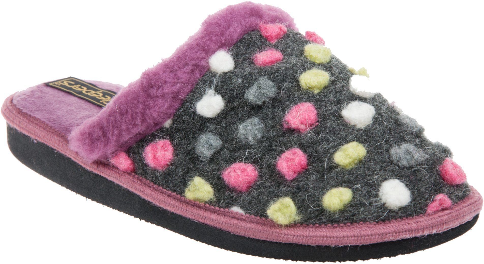 Sleepers Donna Purple/Grey LS319PF - Mule Slippers - Humphries Shoes