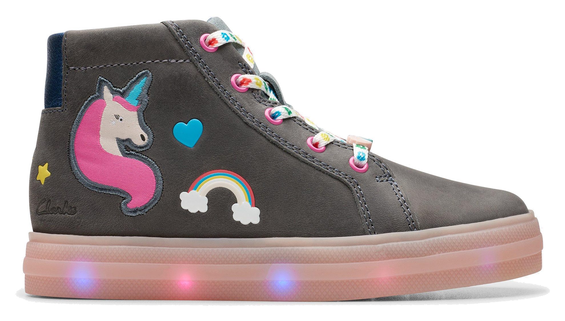 Clarks Flare Light Kids Blue 26175987 - Girls Shoes - Humphries Shoes