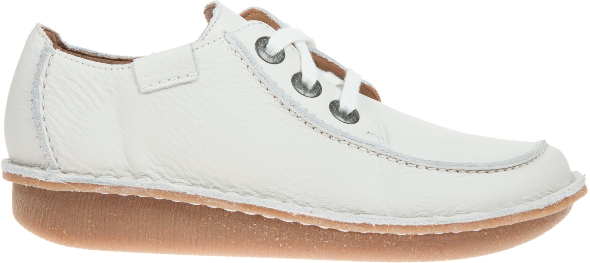 Clarks Funny Dream White Leather 26165444 - Everyday Shoes - Humphries ...