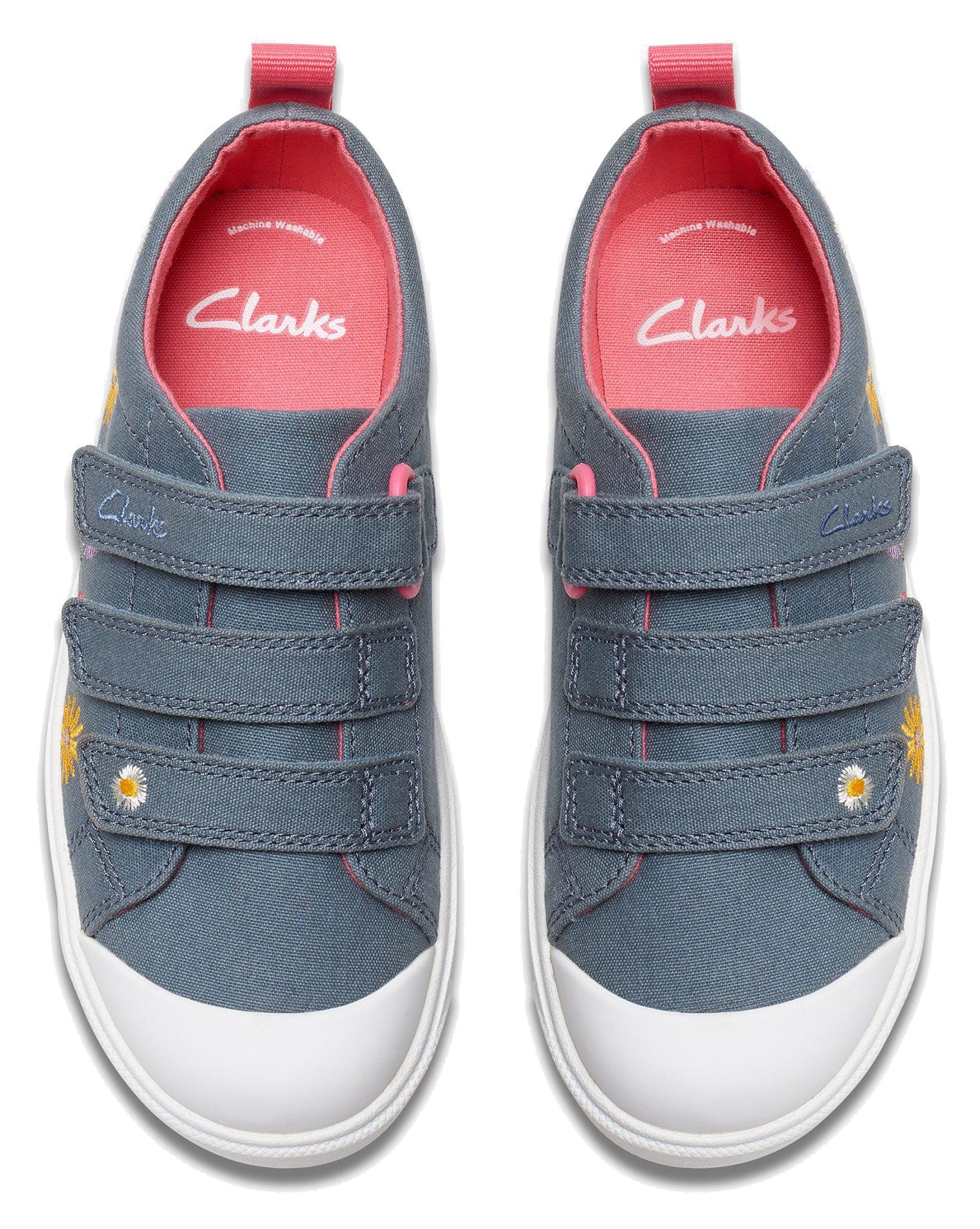 Clarks City Vibe Kid Blue Floral Text 26176737 - Girls Shoes ...