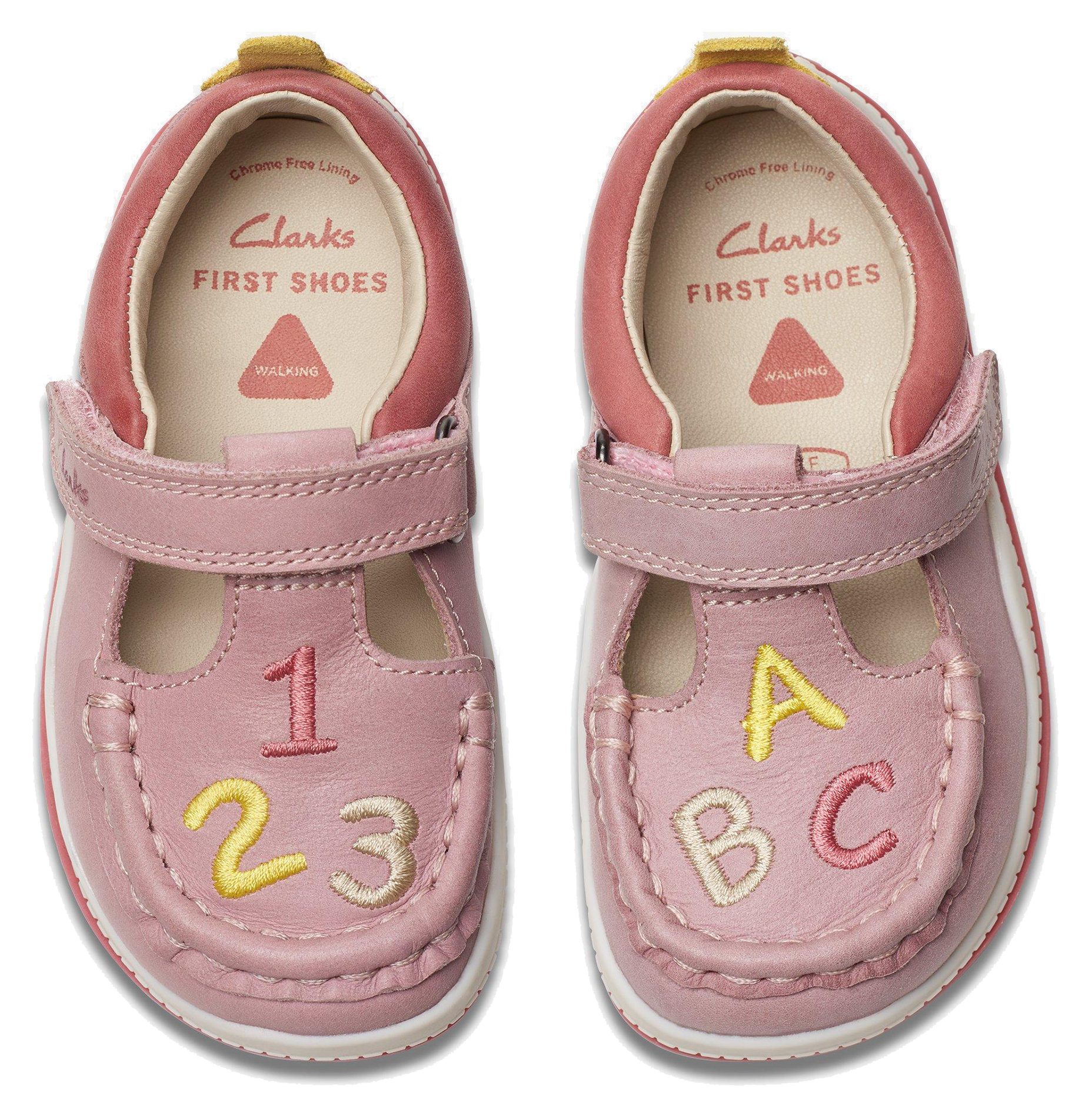Clarks Noodle Shine Toddler Dusty Pink Leather 26175968 - Girls Shoes ...
