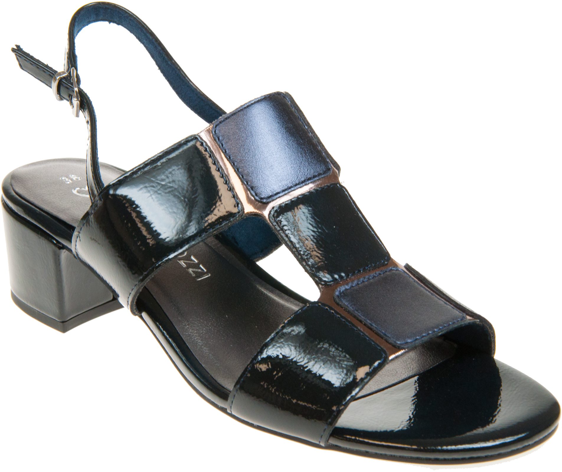 Marco Tozzi 28204-42 Hecho Navy Patent 28204-42 825 - Full Sandals ...