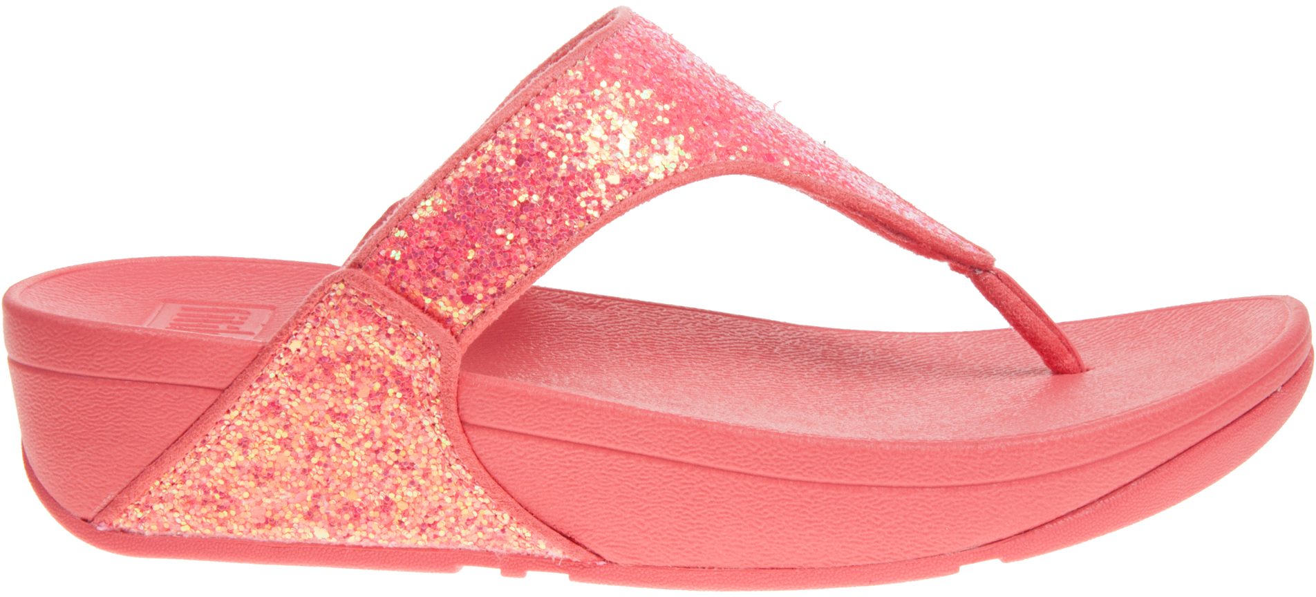 FitFlop Lulu Glitter Toe-Post Rosy Coral X03-B09 - Toe Post Sandals ...