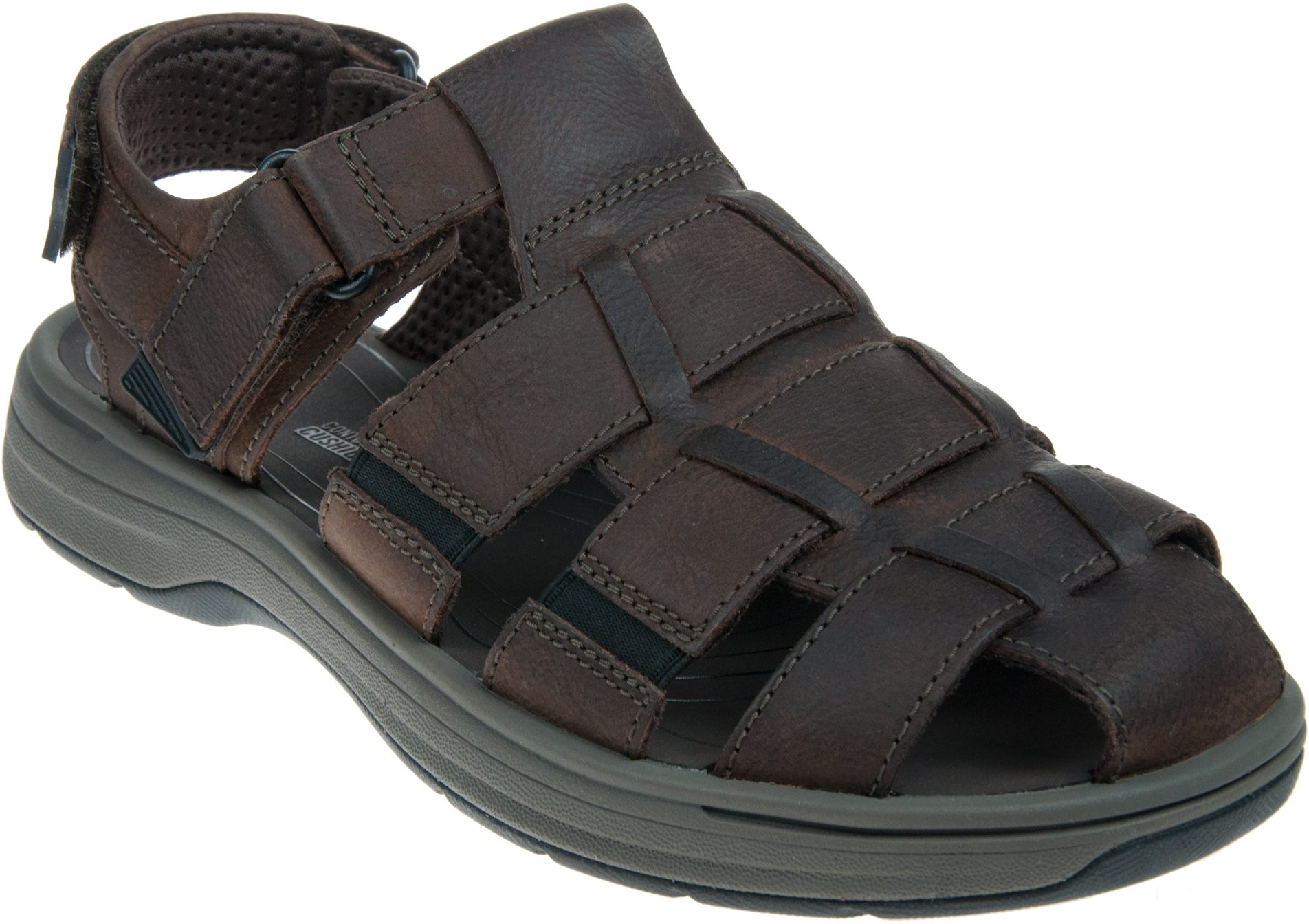 Clarks Saltway Cove Dark Brown Leather 26176900 - Full Sandals ...