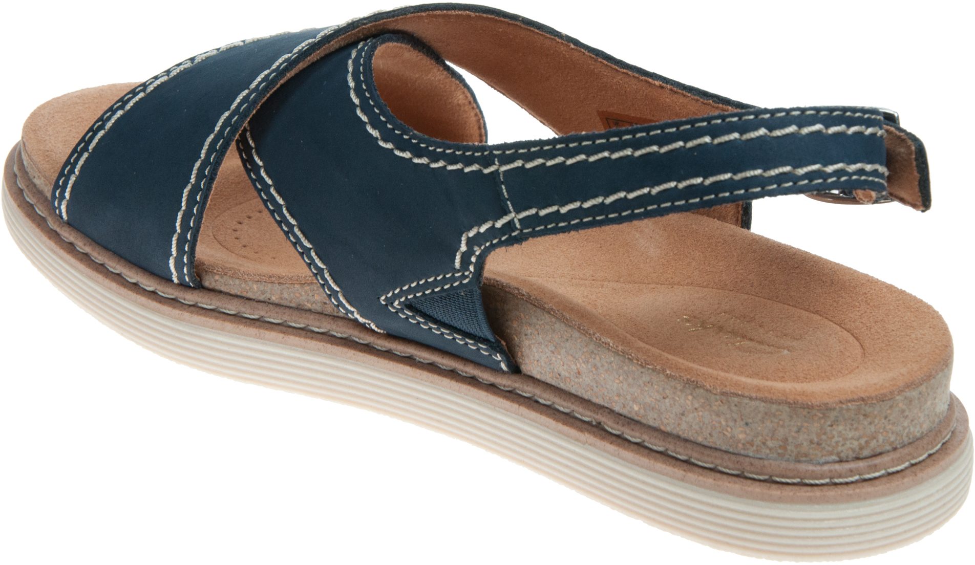 Clarks Arwell Sling Navy Nubuck 26177585 - Full Sandals - Humphries Shoes