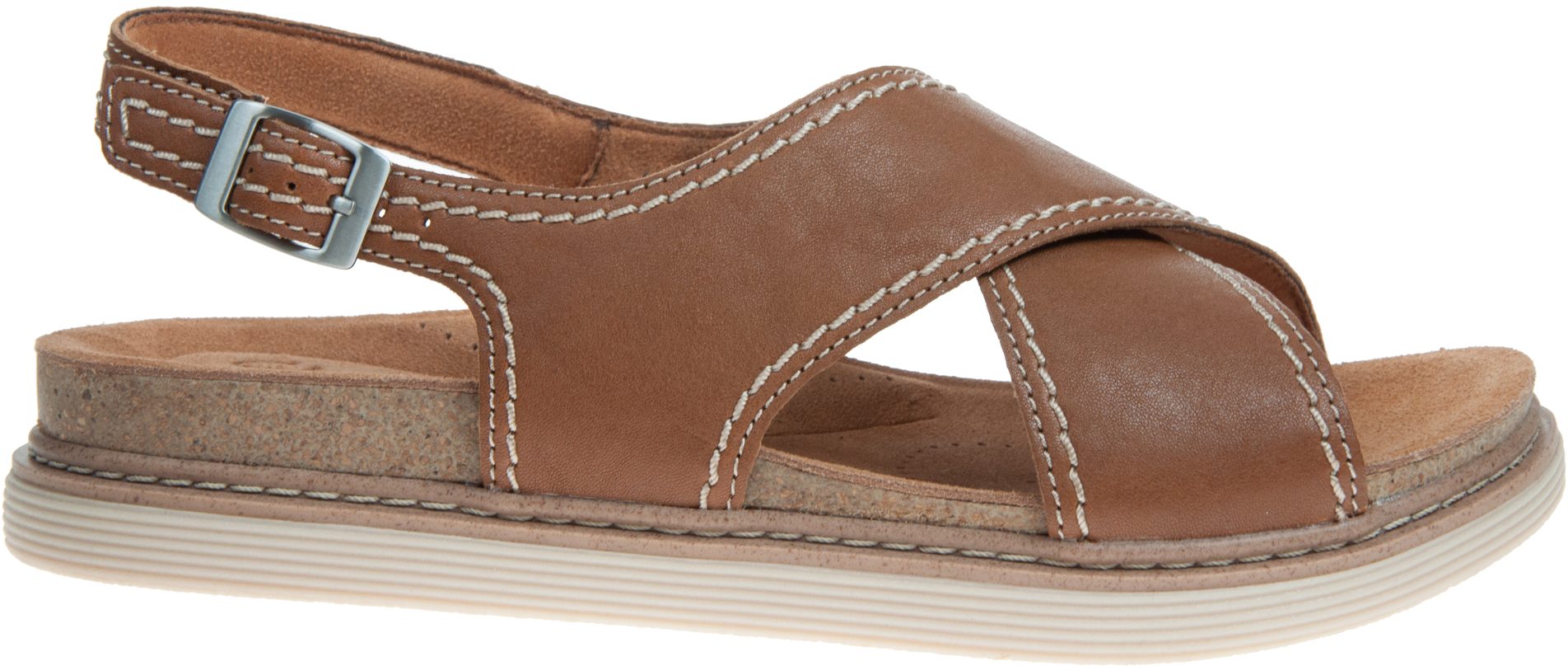 Clarks Arwell Sling Tan Leather 26177587 - Full Sandals - Humphries Shoes
