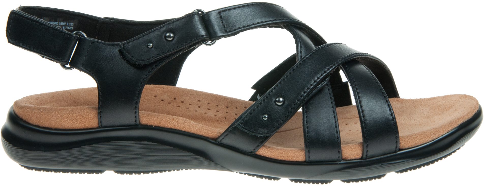 Clarks Kitly Go Black Leather 26170984 - Full Sandals - Humphries Shoes