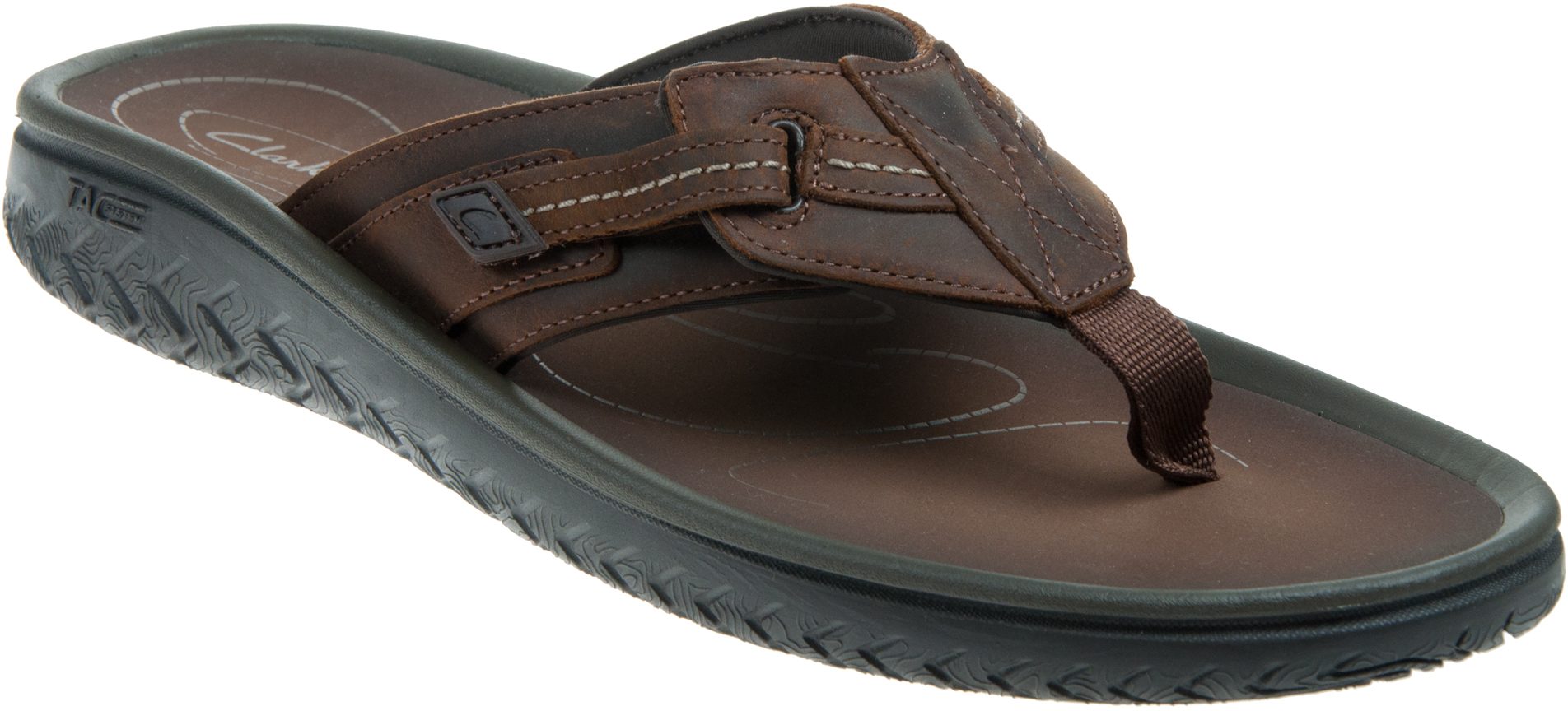 Clarks Wesley Sun Beeswax Leather 26176987 - Toe Post Sandals ...