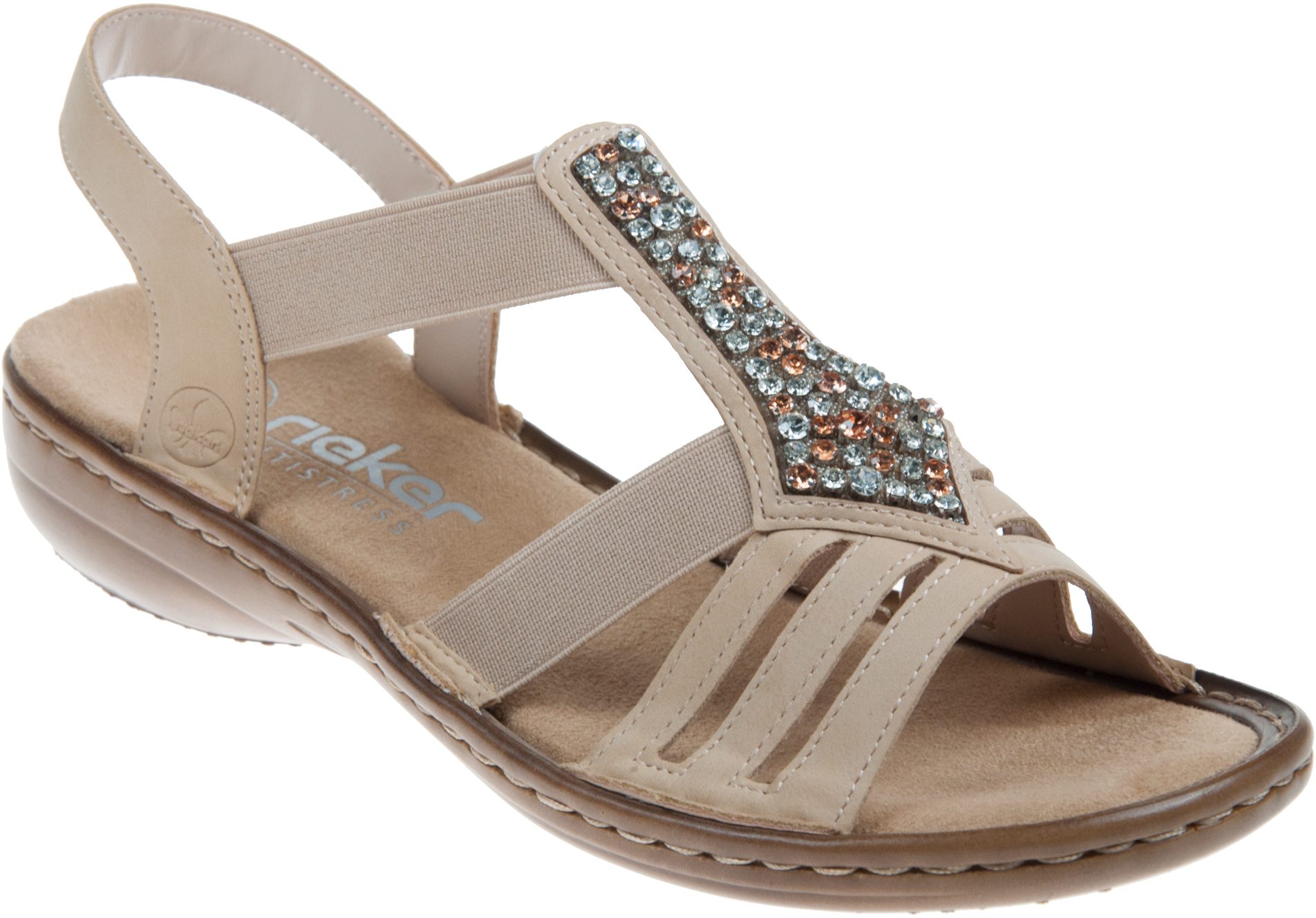 Rieker 60803 Regina Tan 60803-20 - Full Sandals - Humphries Shoes