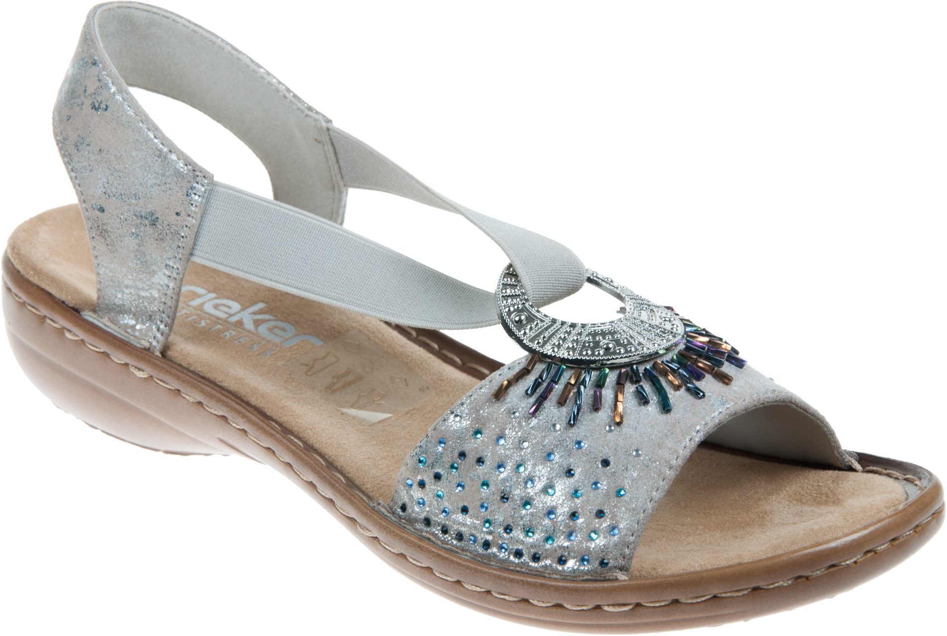 Rieker 60880 Regina Rose-Metallic 60880-90 - Full Sandals - Humphries Shoes