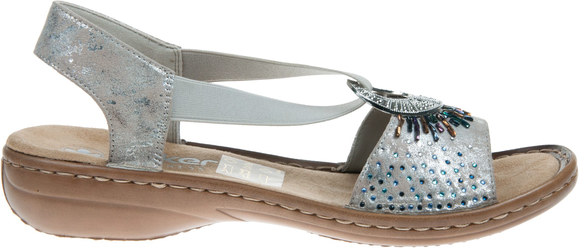 Rieker 60880 Regina Rose-Metallic 60880-90 - Full Sandals - Humphries Shoes