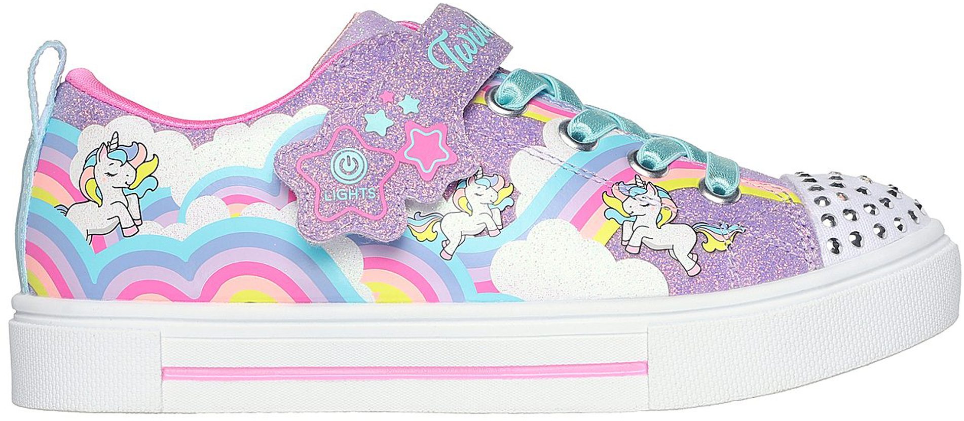 Skechers Twinkle Toes Jumpin Clouds Lavender Multi 314809L LVMT Girls Shoes Humphries Shoes